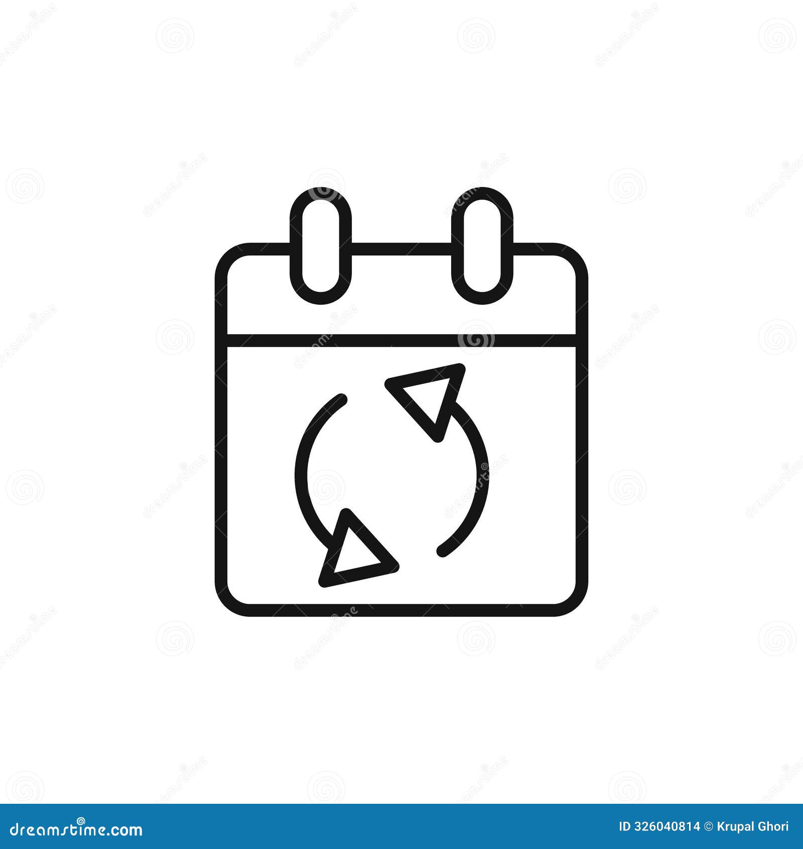 Update Calendar Logo Sign Vector Outline Stock Vector - Illustration of ...