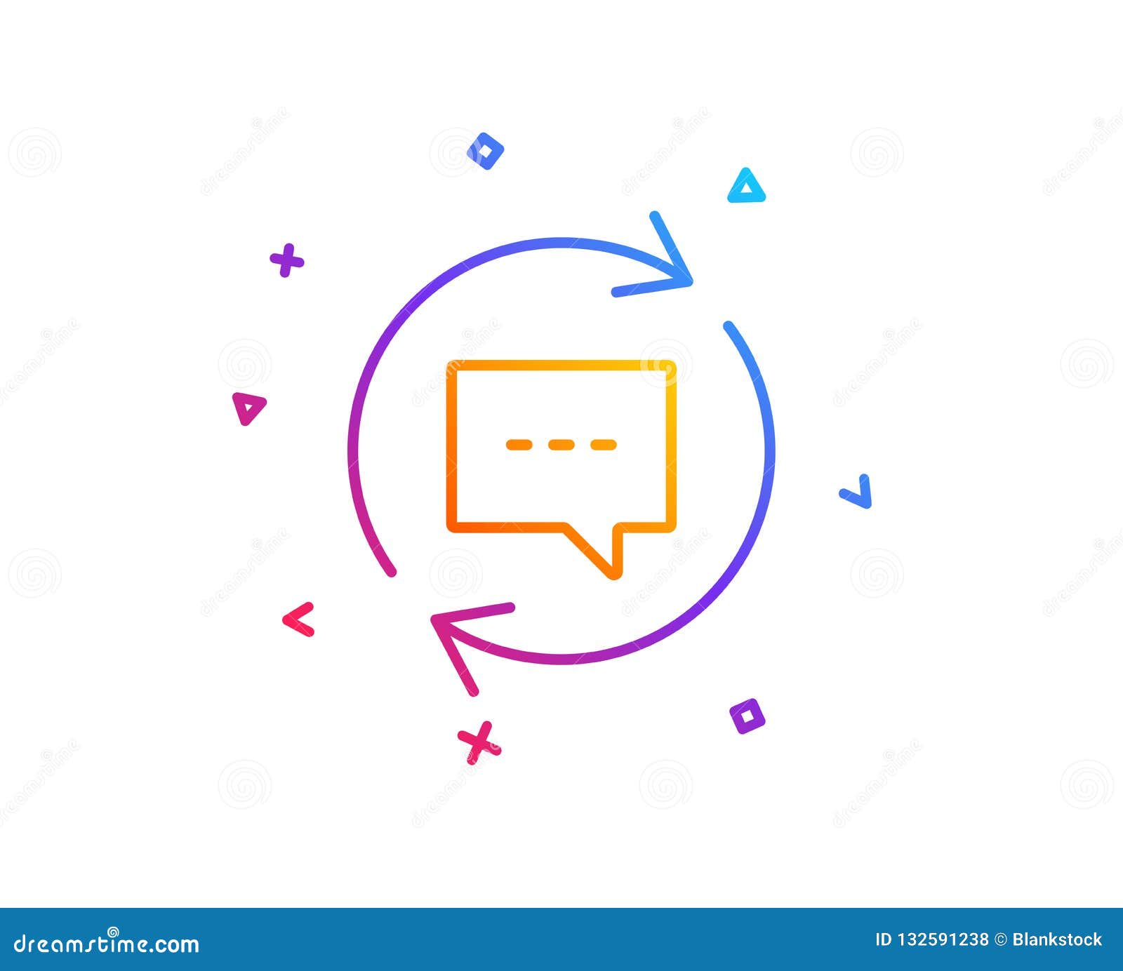 Update Comments Line Icon. Chat Sign. Vector Stock Vector ...