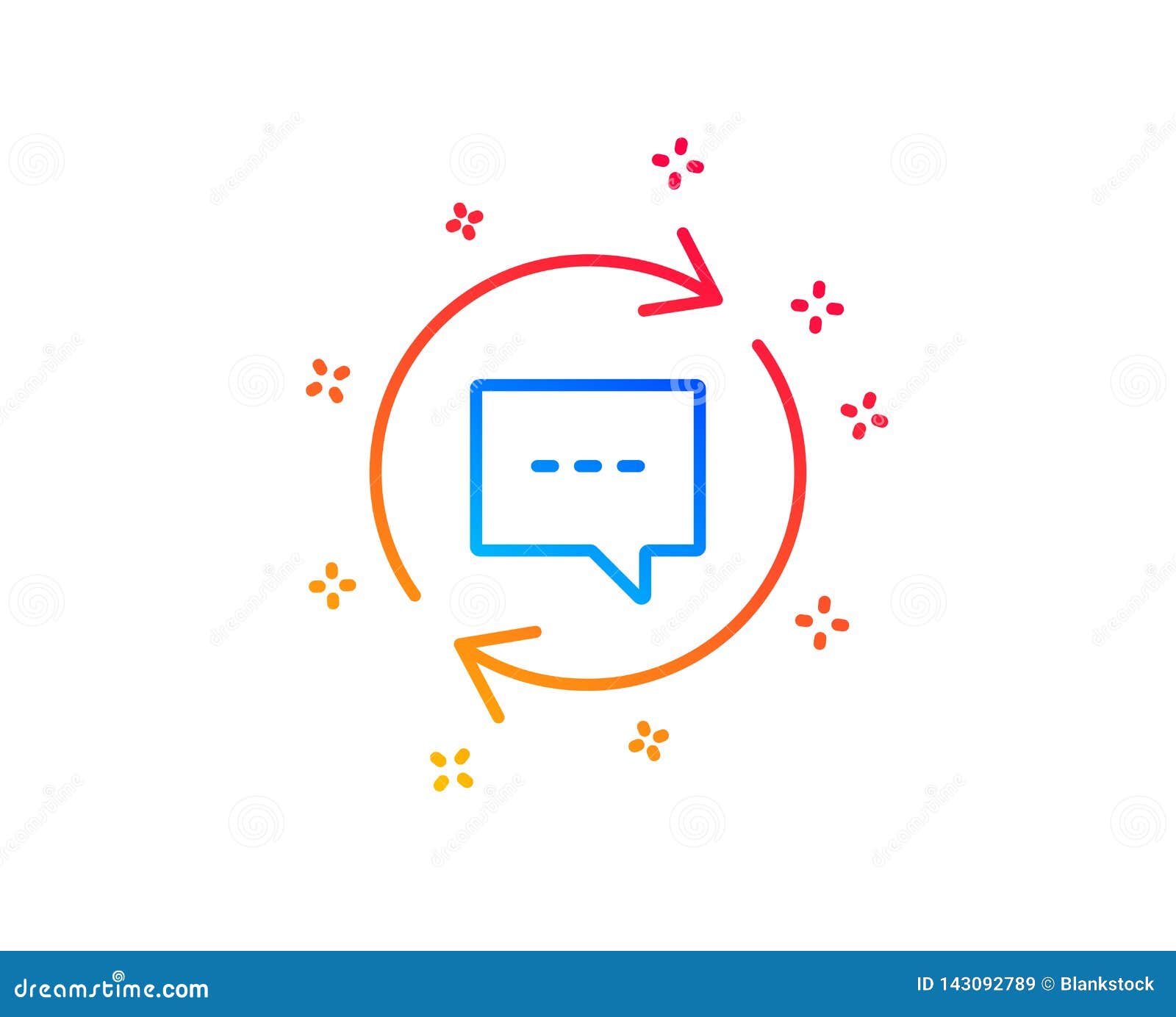 Update Comments Line Icon. Chat Sign. Vector Stock Vector ...