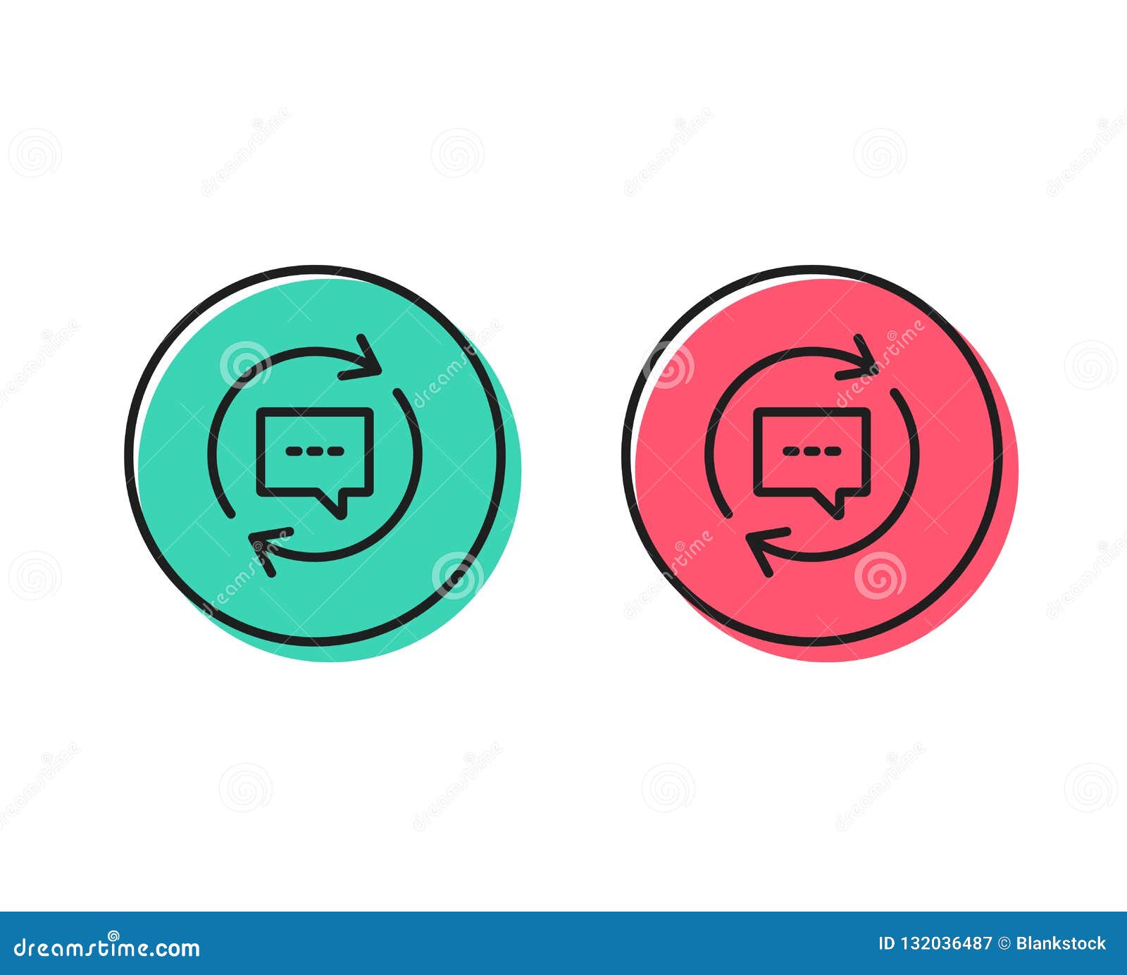 Update Comments Line Icon. Chat Sign. Vector Stock Vector ...
