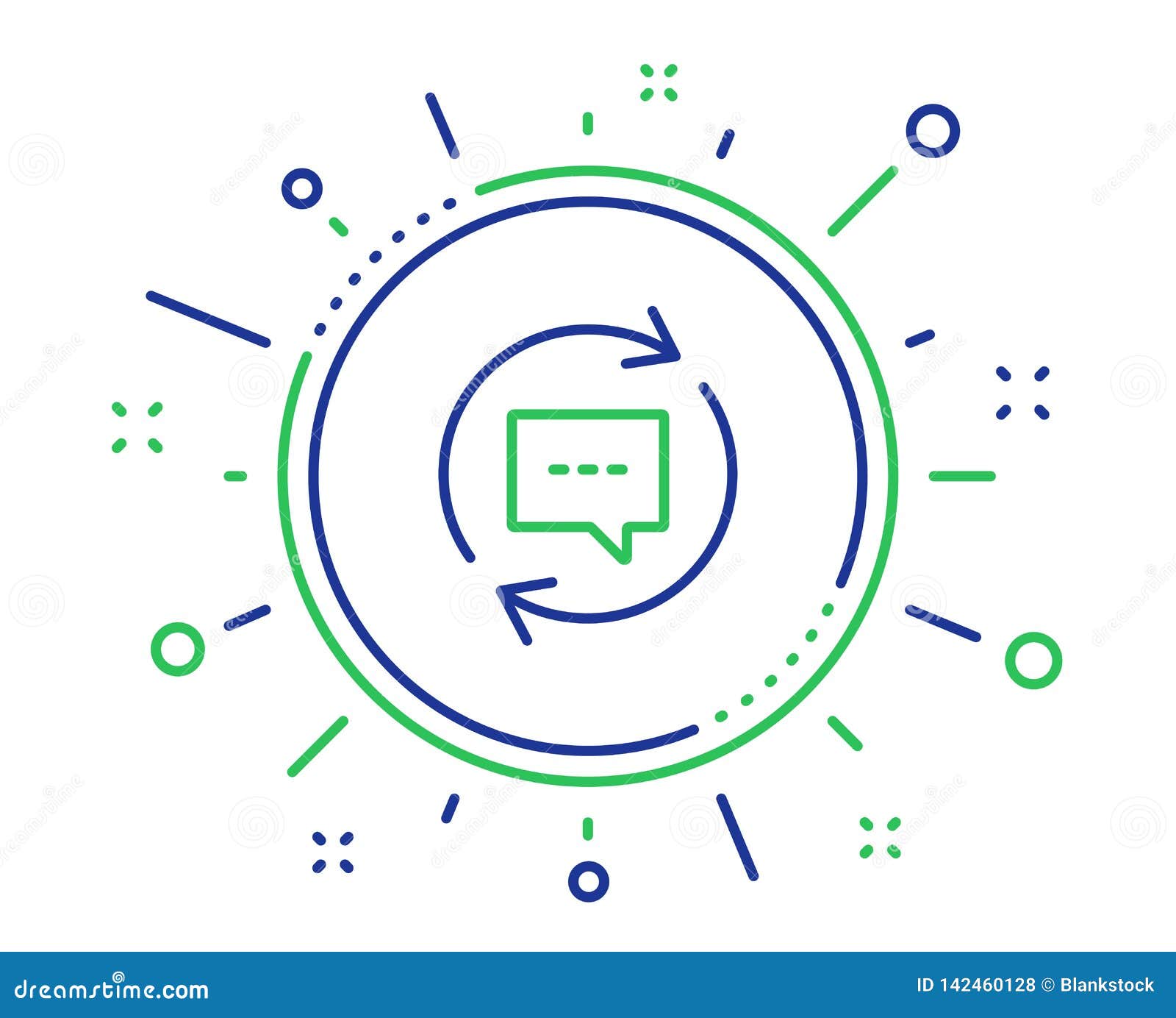 Update Comments Line Icon. Chat Sign. Vector Stock Vector ...