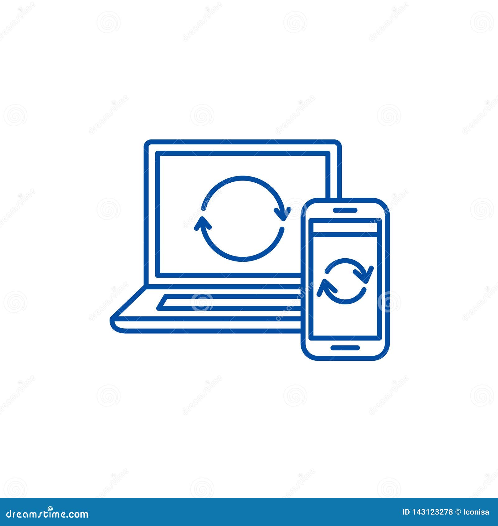 Update Computer Data Line Icon Concept. Update Computer Data Flat ...