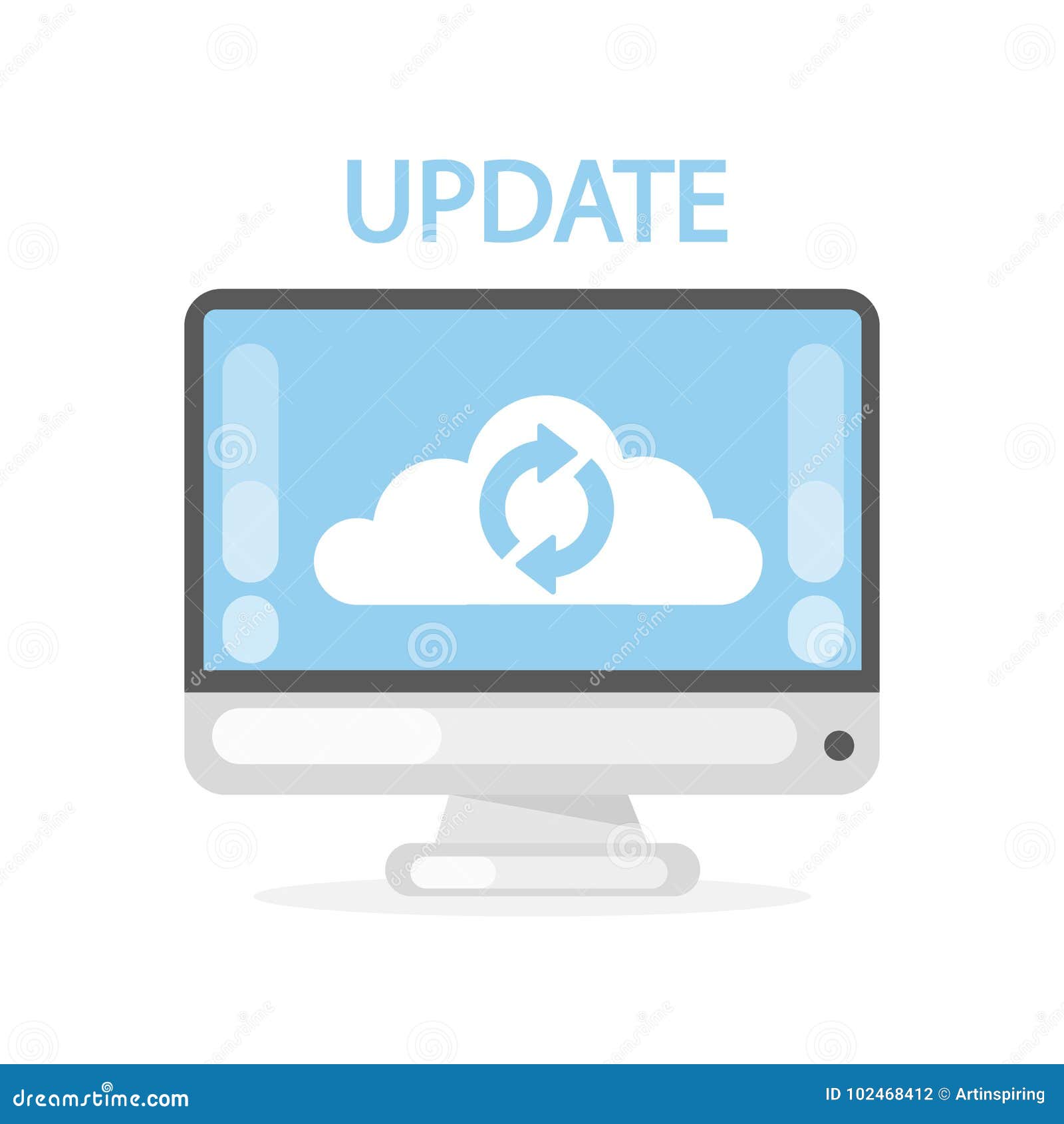 Update for computer. stock vector. Illustration of application - 102468412