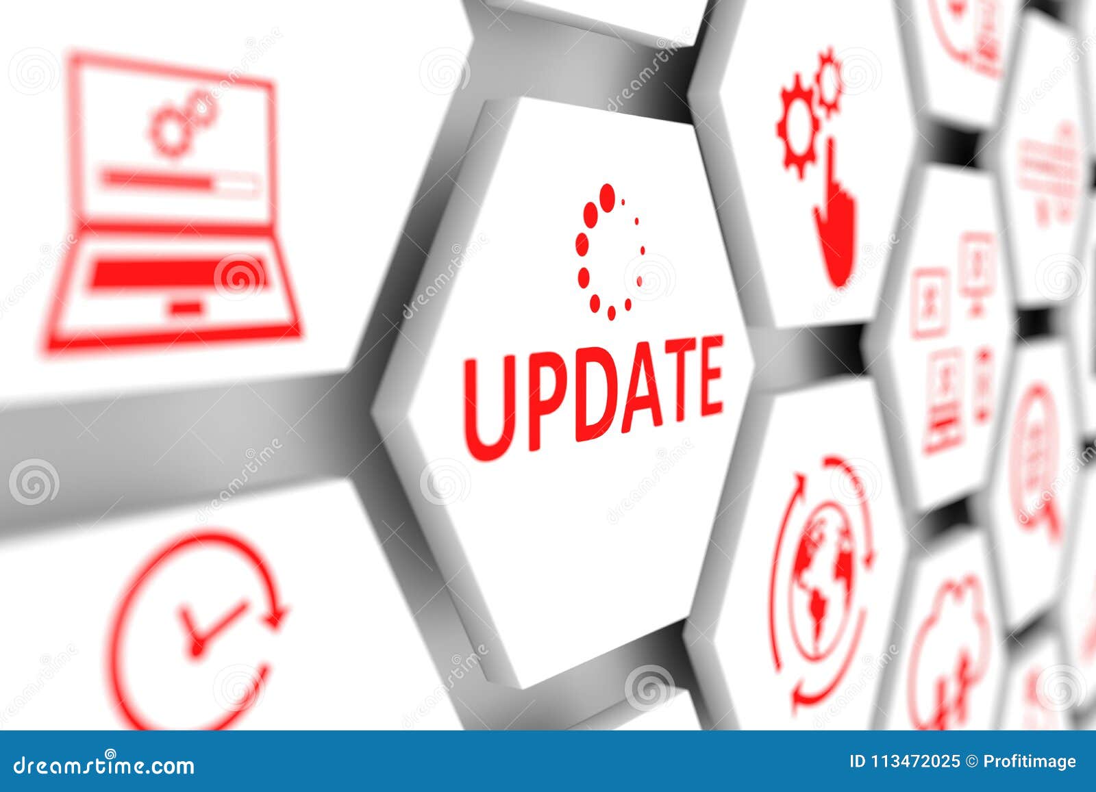 UPDATE concept stock illustration. Illustration of service - 113472025