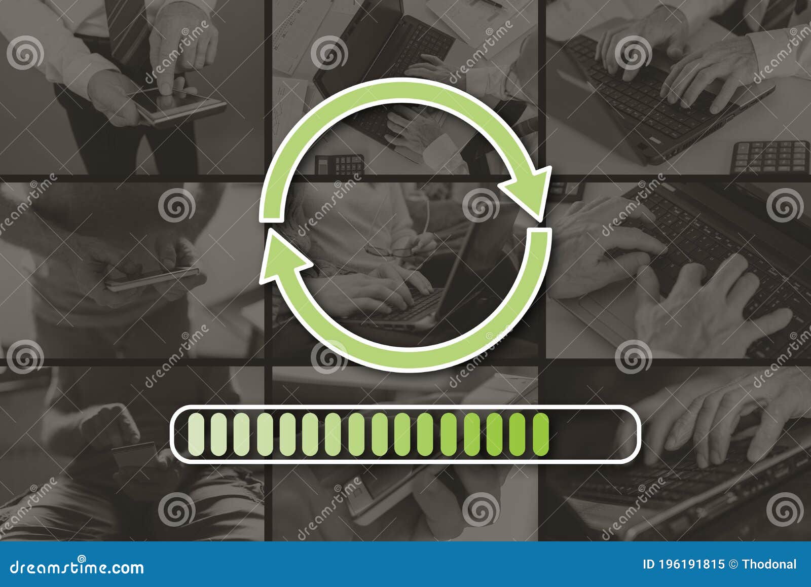 Concept of update stock image. Image of software, installation - 196191815