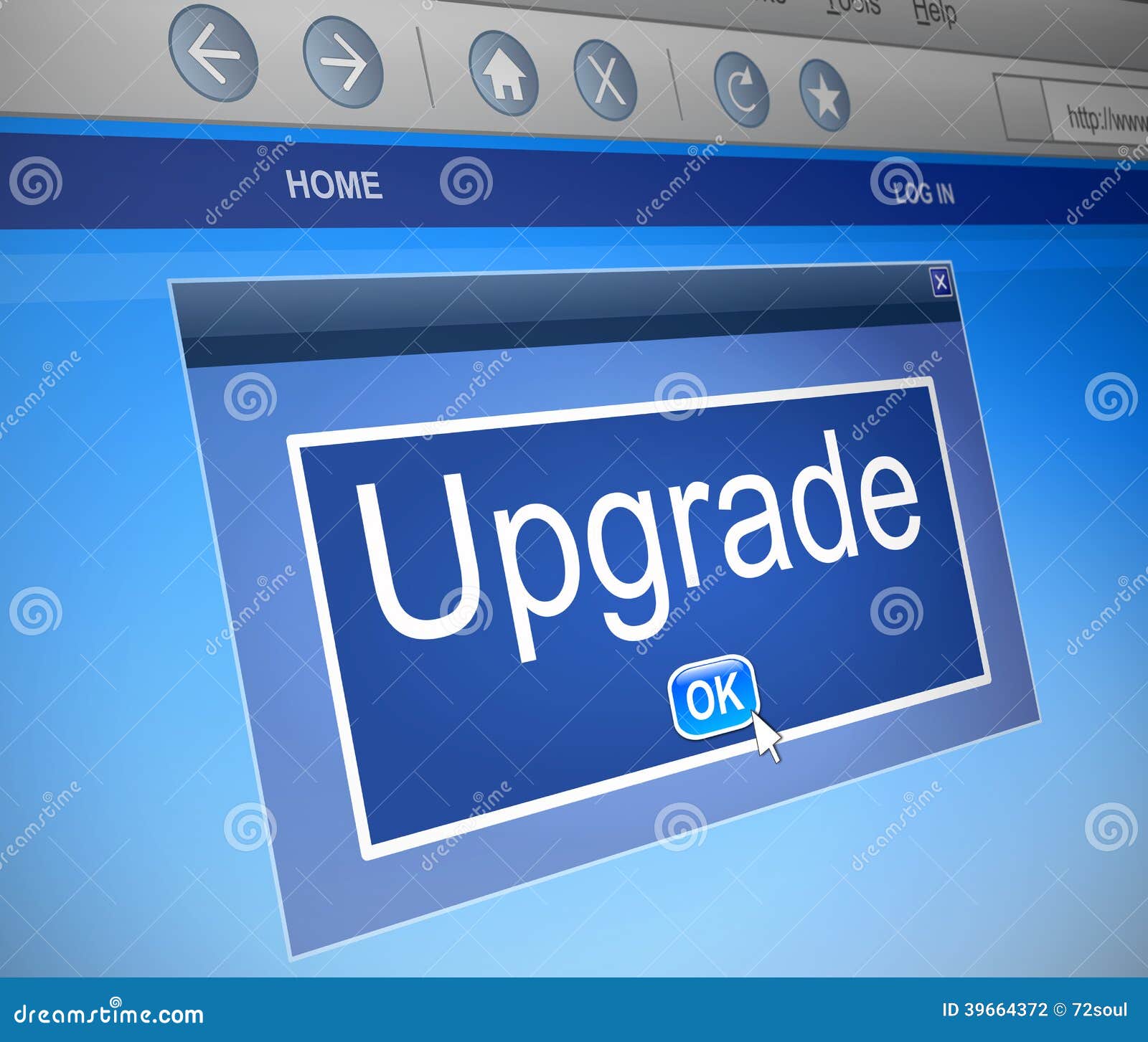 Update Concept. Application Loading Process Symbol Web Screen. Vector ...