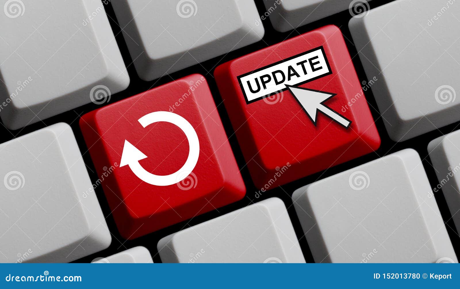 Update Concept Online on Red Computer Keyboard Stock Photo - Image of ...