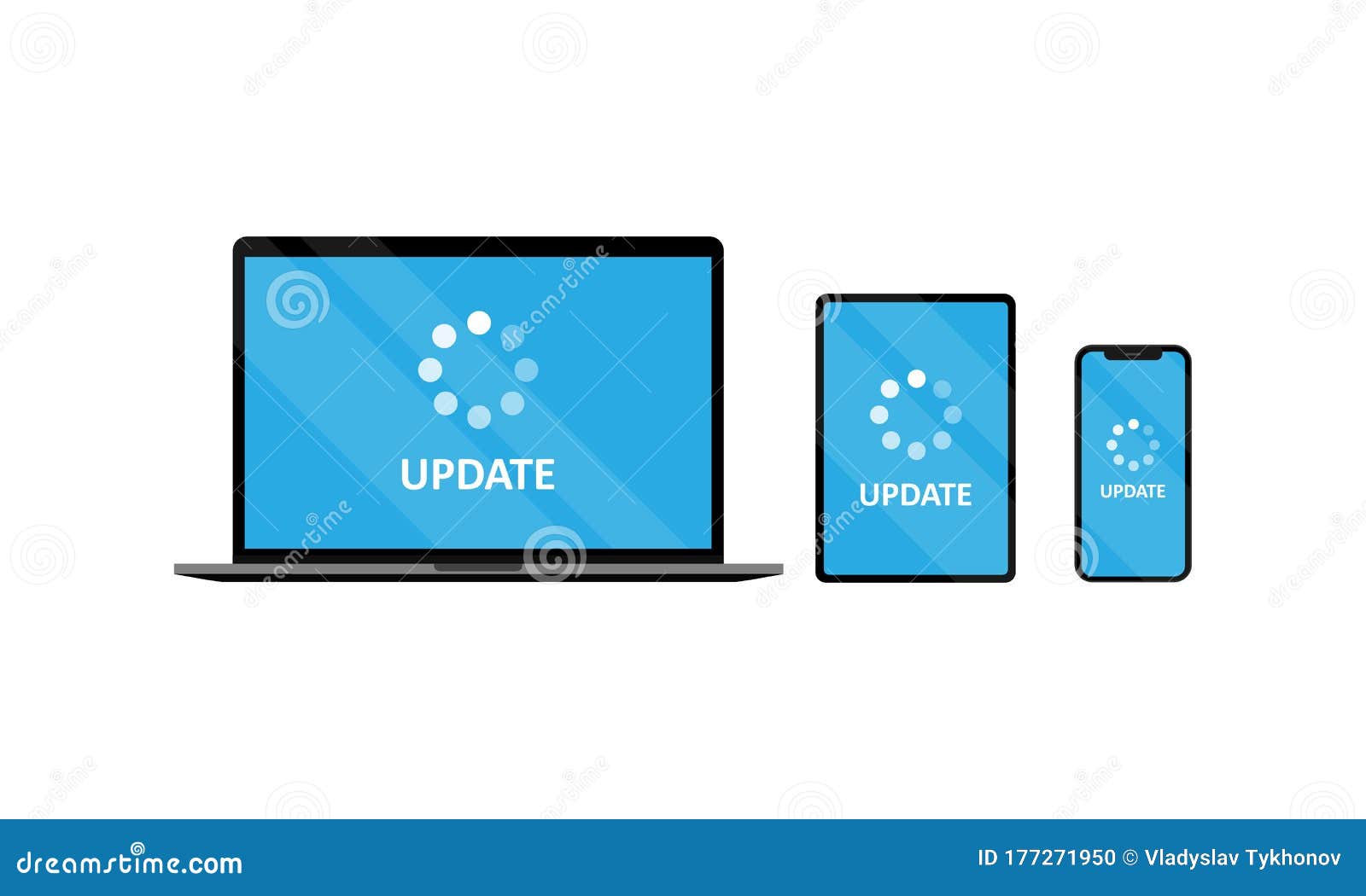 Update Device Set. Laptop Tablet and Smartphone Stock Vector ...