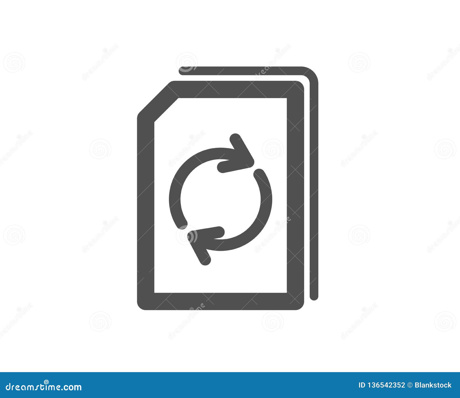 Update Document Icon. Refresh File Sign. Vector Stock Vector ...