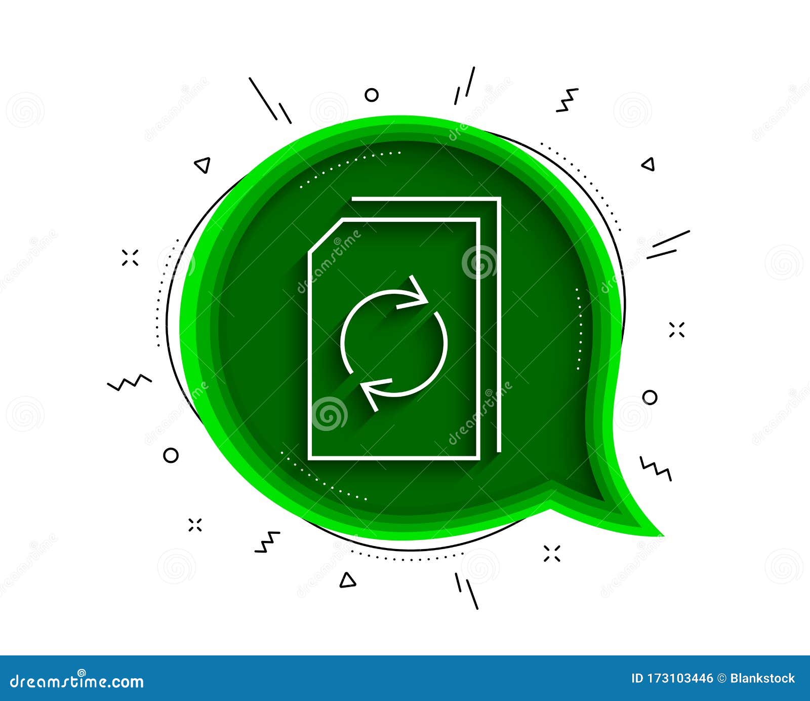 Update Document Line Icon. Refresh File Sign. Vector Stock Vector ...