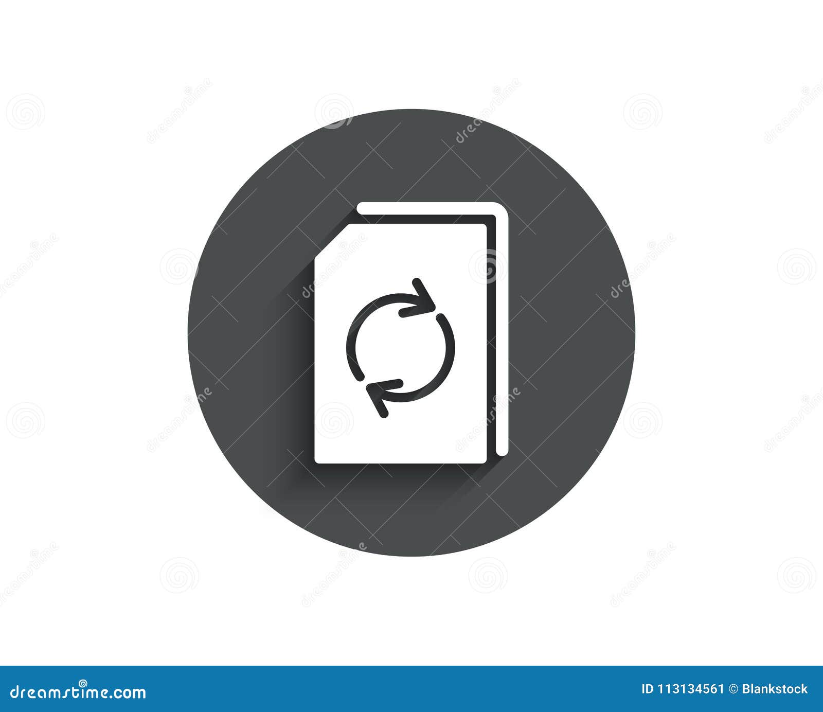 Update Document Simple Icon. Refresh File Sign. Stock Vector ...