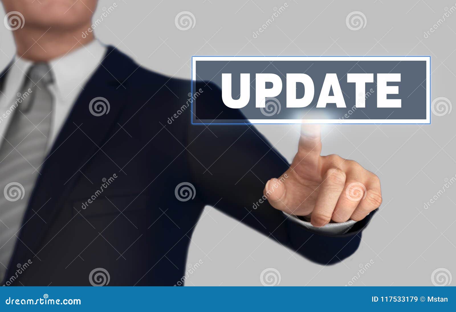 Update Pushing Concept 3d Illustration Stock Image - Image of computer ...