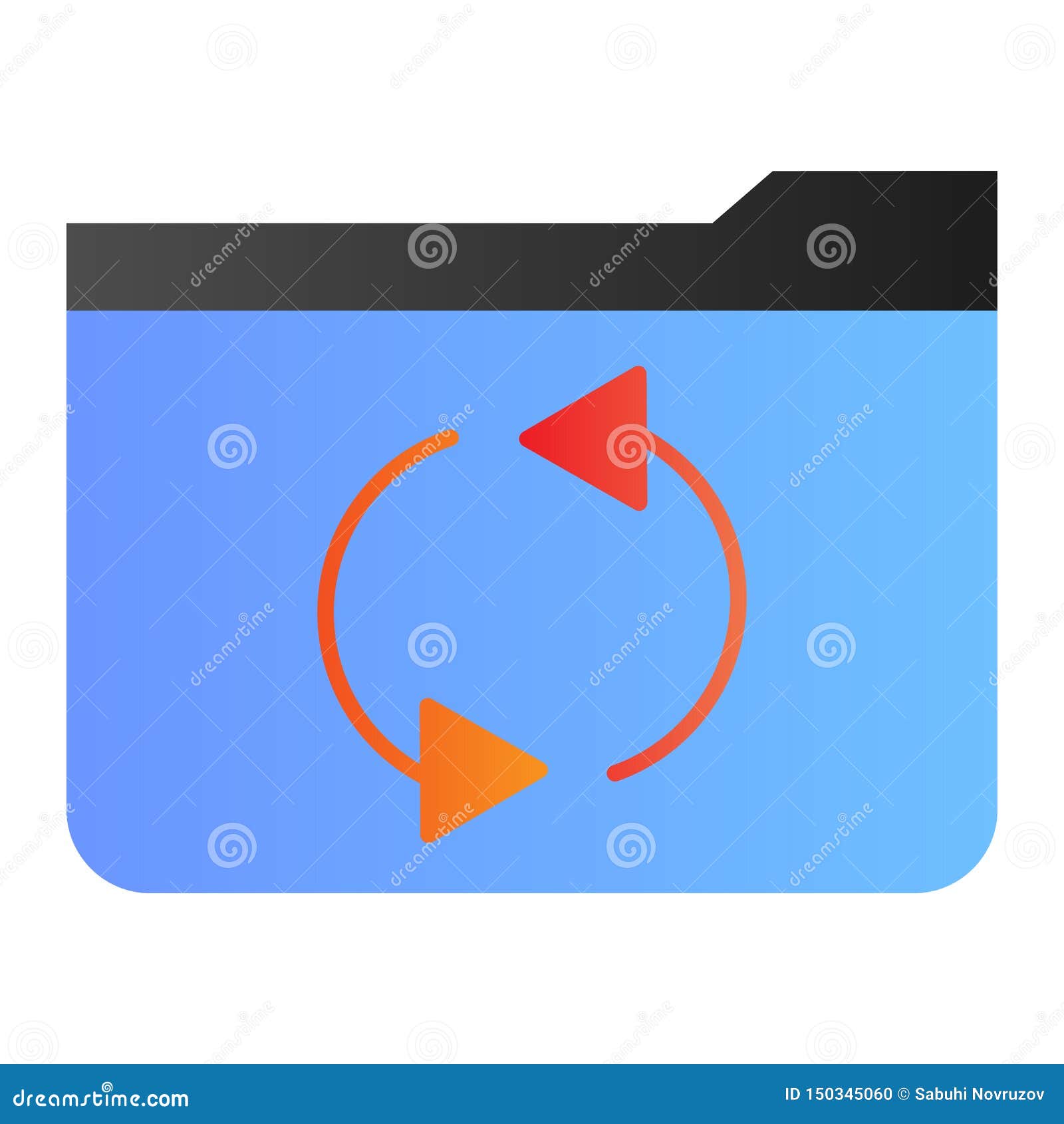 Update Folder Flat Icon. Folder Refresh Color Icons in Trendy Flat Style Stock Vector ...