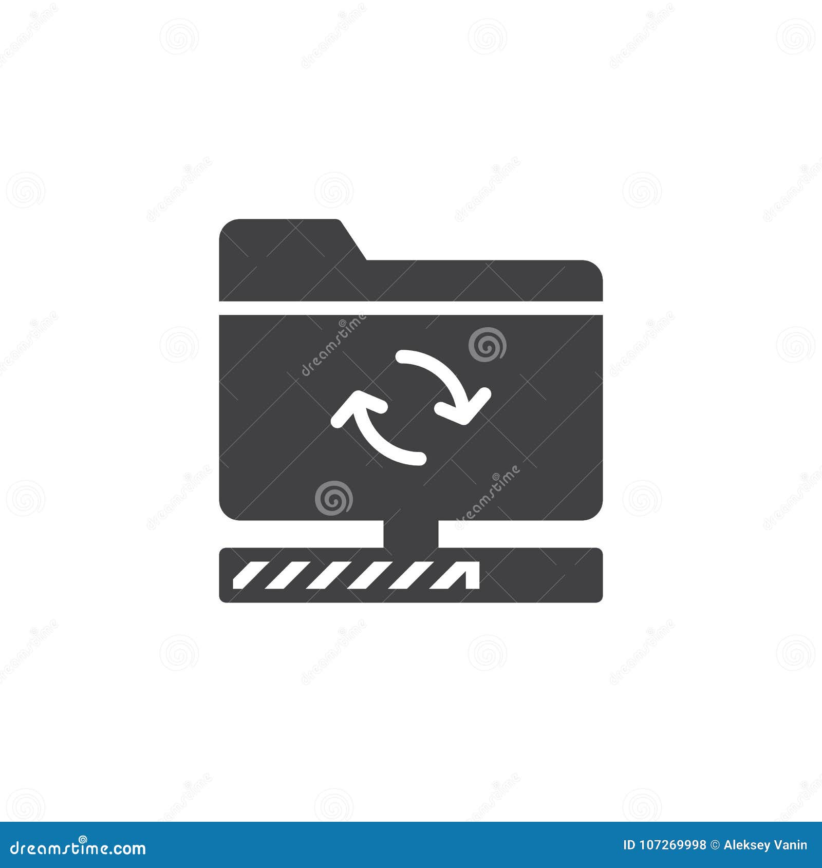 Update folder icon vector stock vector. Illustration of simple - 107269998