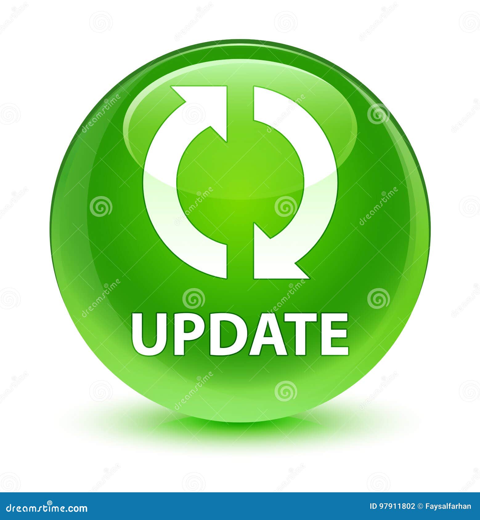 Update Glassy Green Round Button Stock Illustration - Illustration of ...