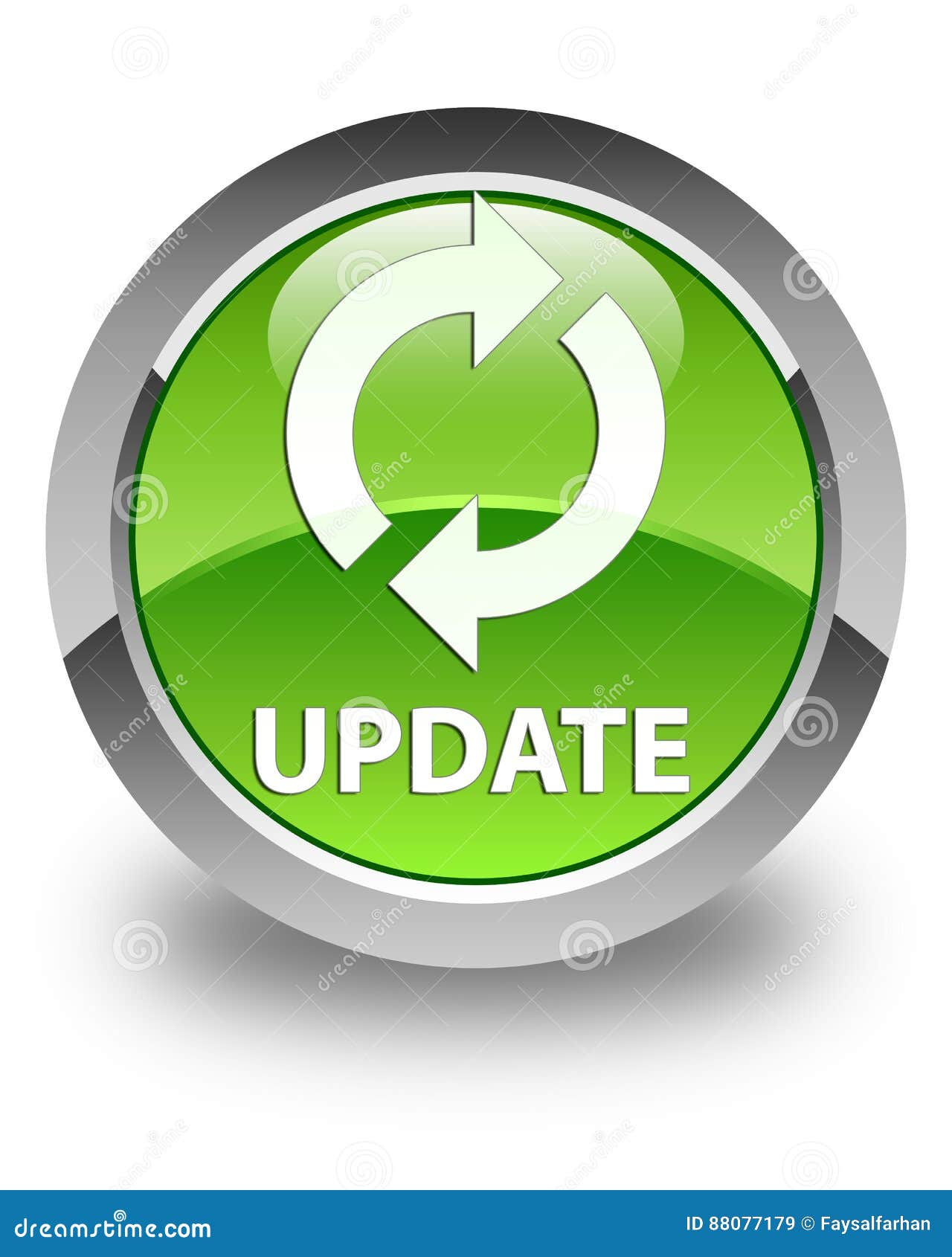 Update Glossy Green Round Button Stock Illustration - Illustration of ...