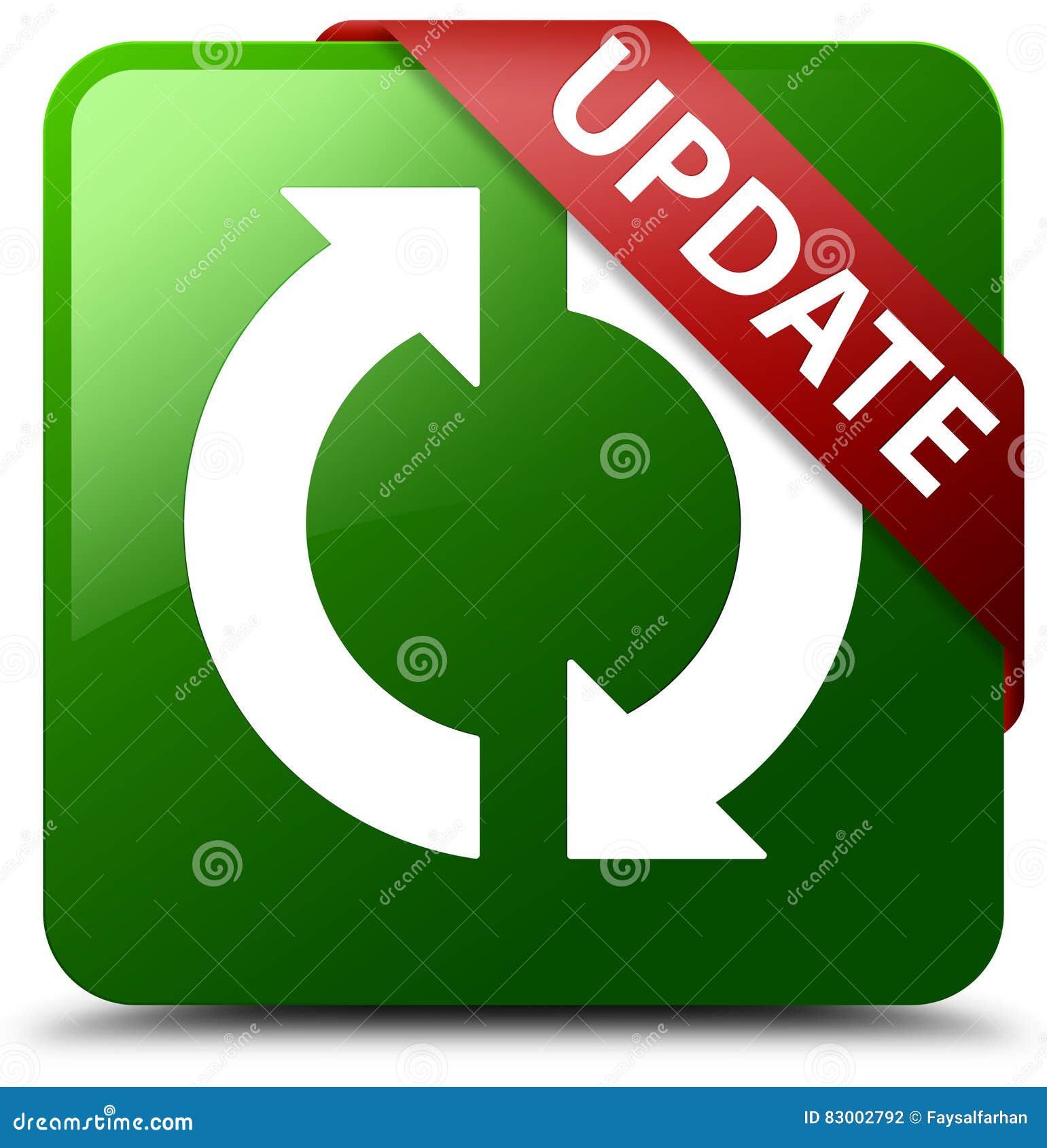 Update green square button stock illustration. Illustration of ...