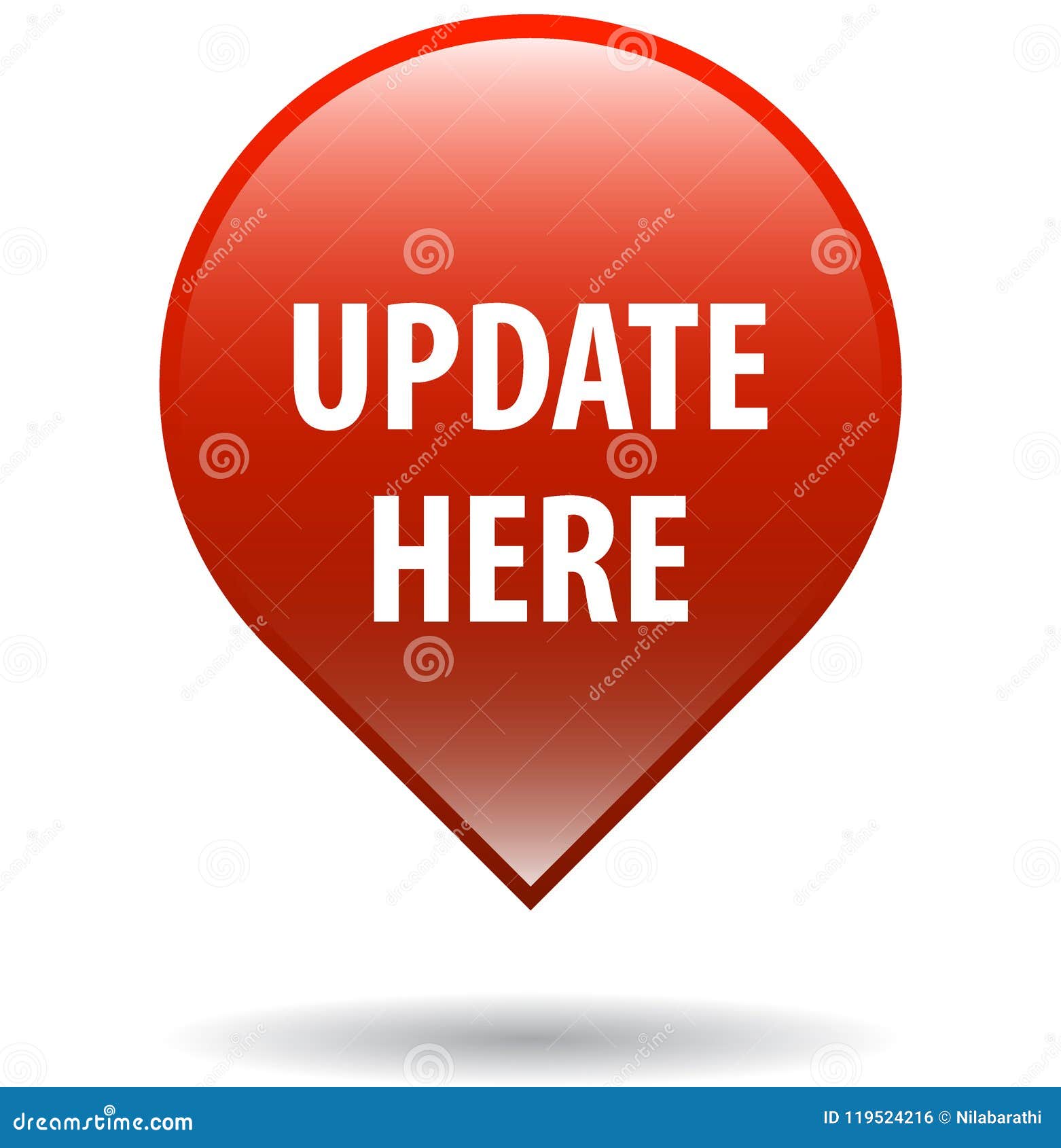 Update here web button stock illustration. Illustration of icon - 119524216