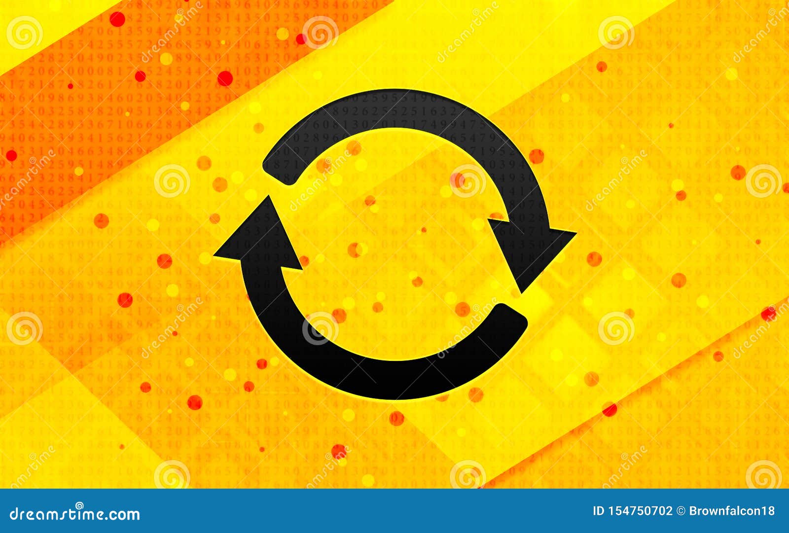 Update Icon Abstract Digital Banner Yellow Background Stock ...