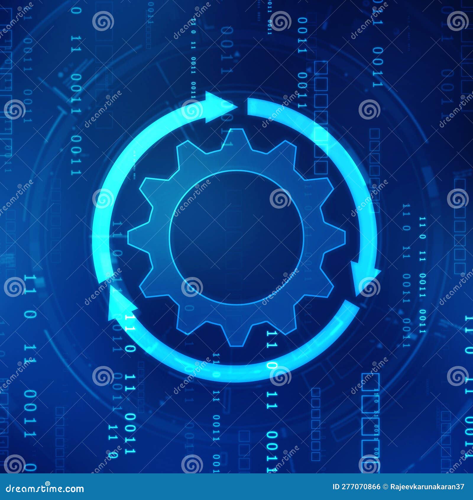 Update Icon with Binary Codes on Technology Abstract Background, Stock Photo - Image of download ...