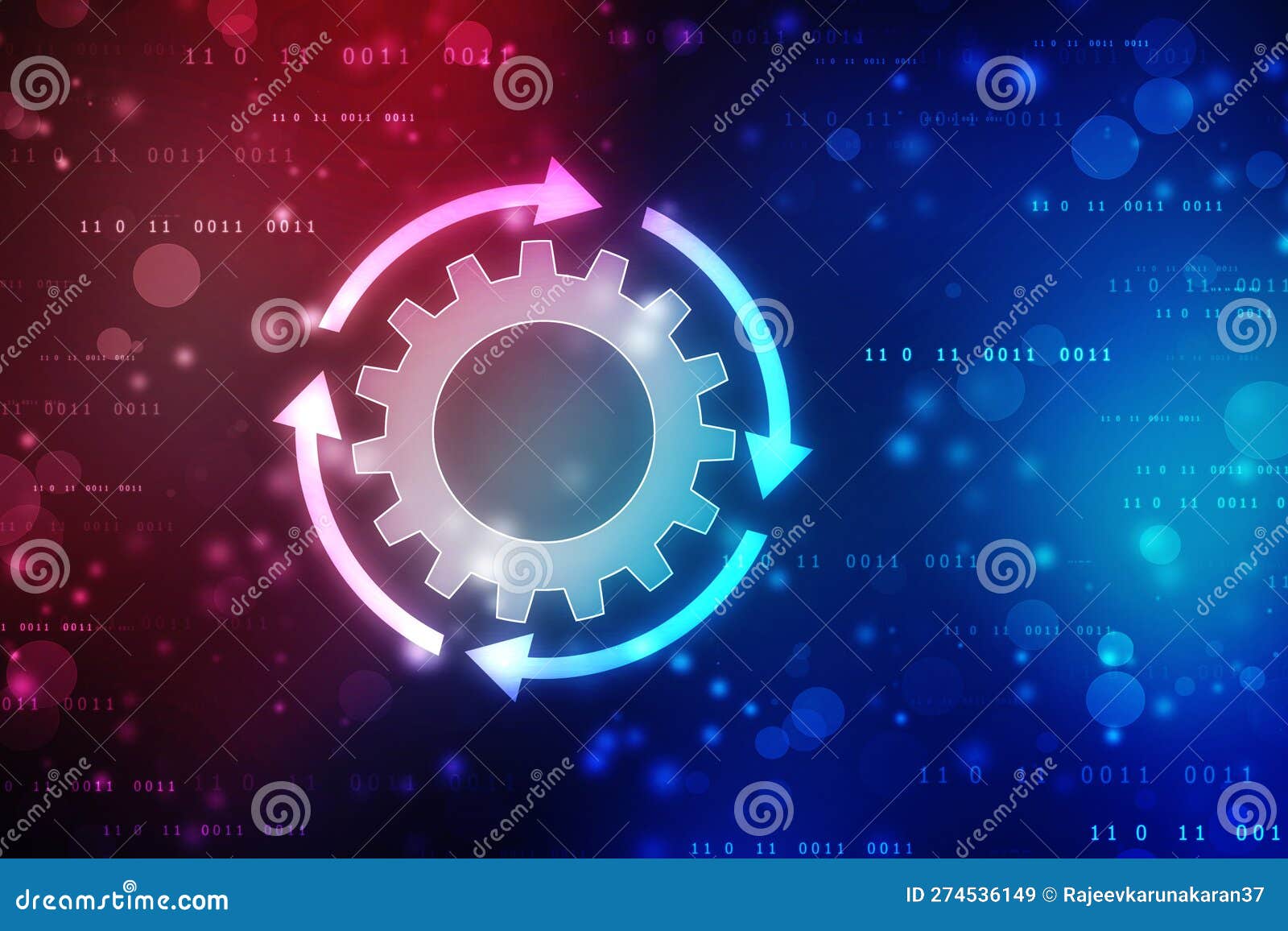 Update Icon with Binary Codes on Technology Abstract Background, Stock Illustration ...