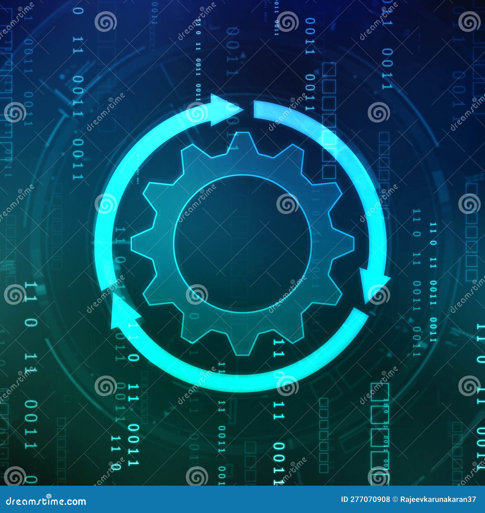Update Icon with Binary Codes on Technology Abstract Background, Stock ...