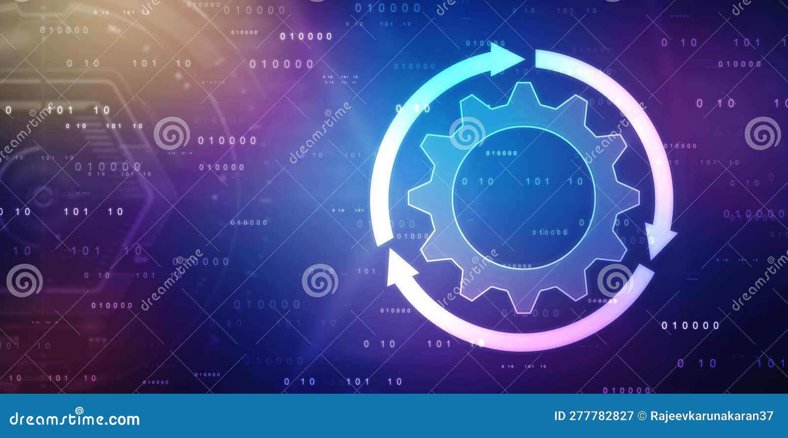 Update Icon with Binary Codes on Technology Abstract Background, Stock ...