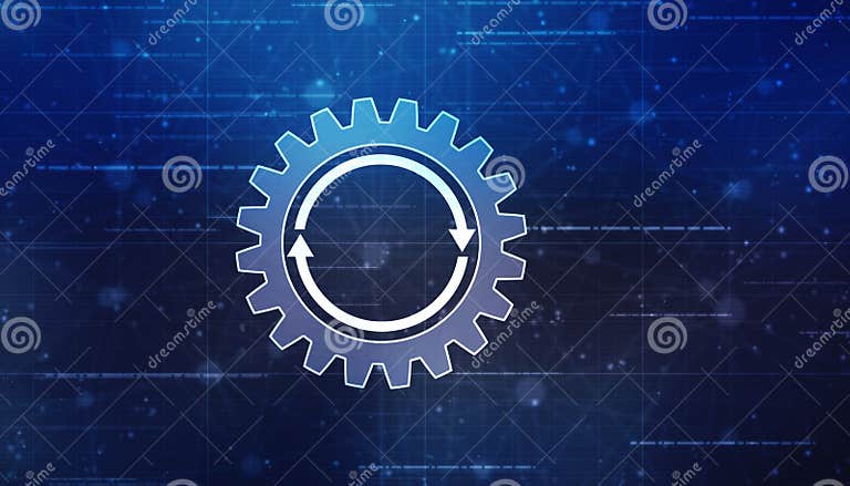 Update Icon with Binary Codes on Technology Abstract Background, Stock Illustration ...