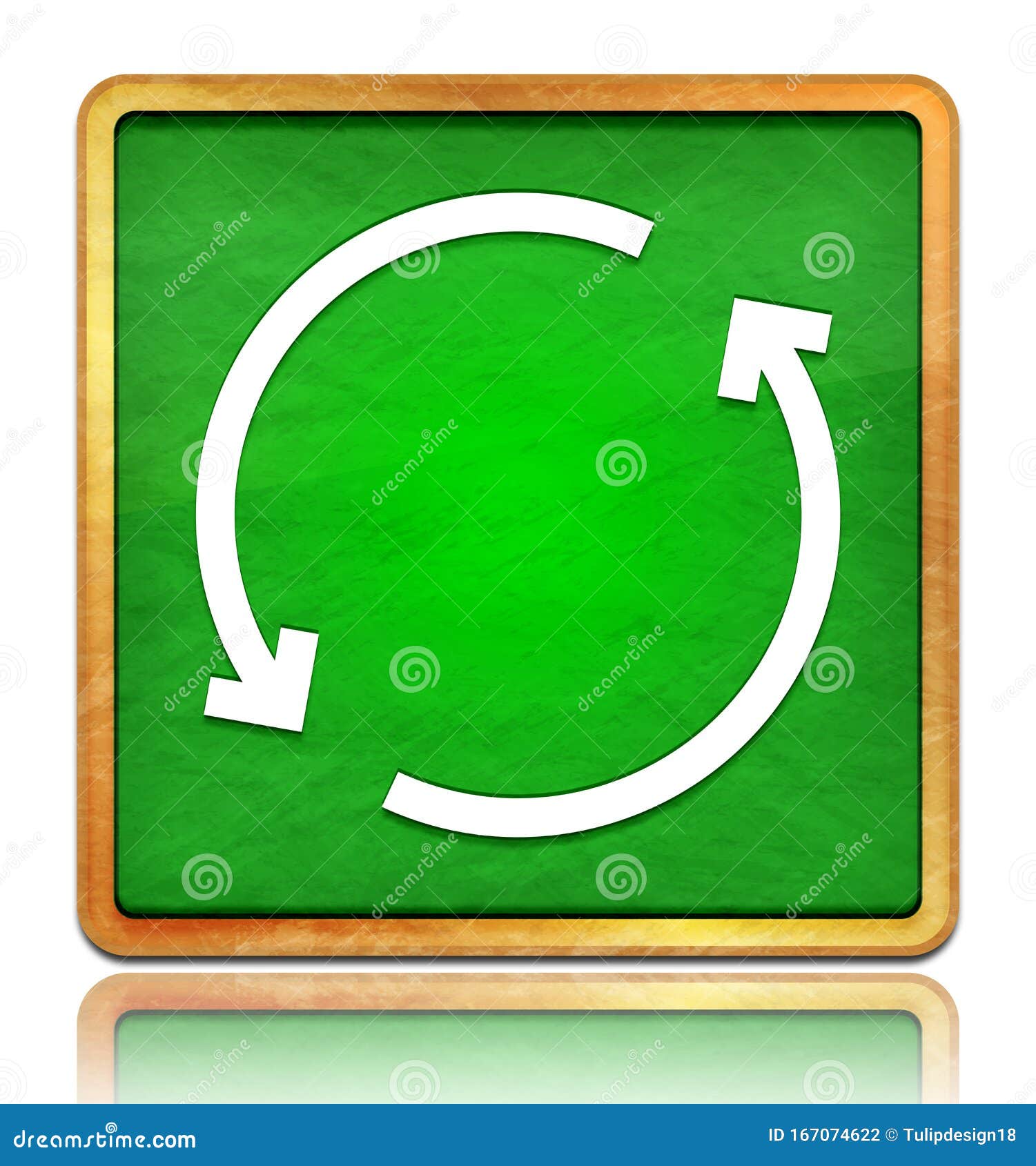 Update Icon Chalk Board Green Square Button Slate Texture Wooden Frame ...