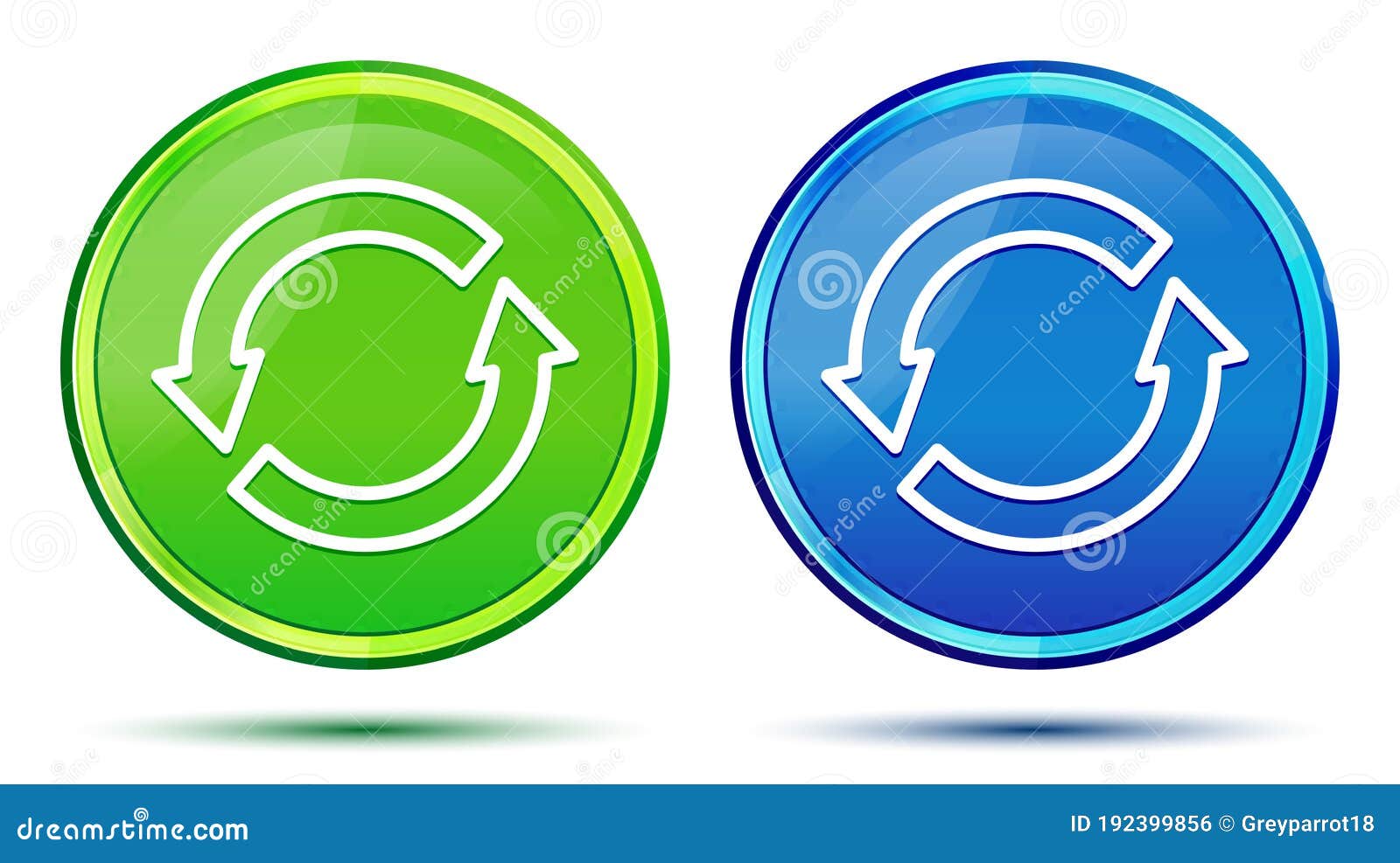 Update Icon Creative Natural Round Button Set Illustration Stock Vector ...