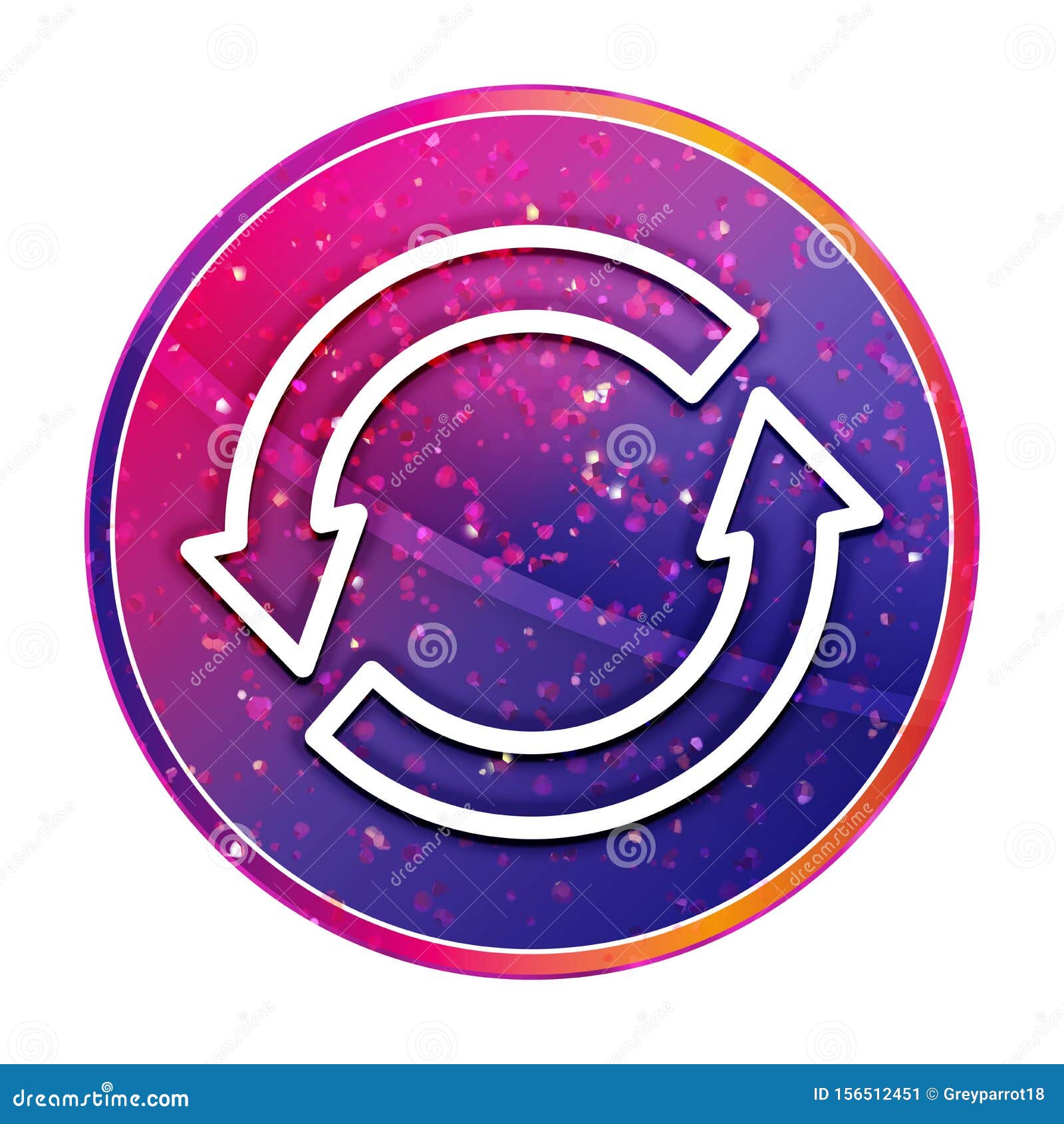 Update Icon Creative Trendy Colorful Round Button Illustration Stock ...