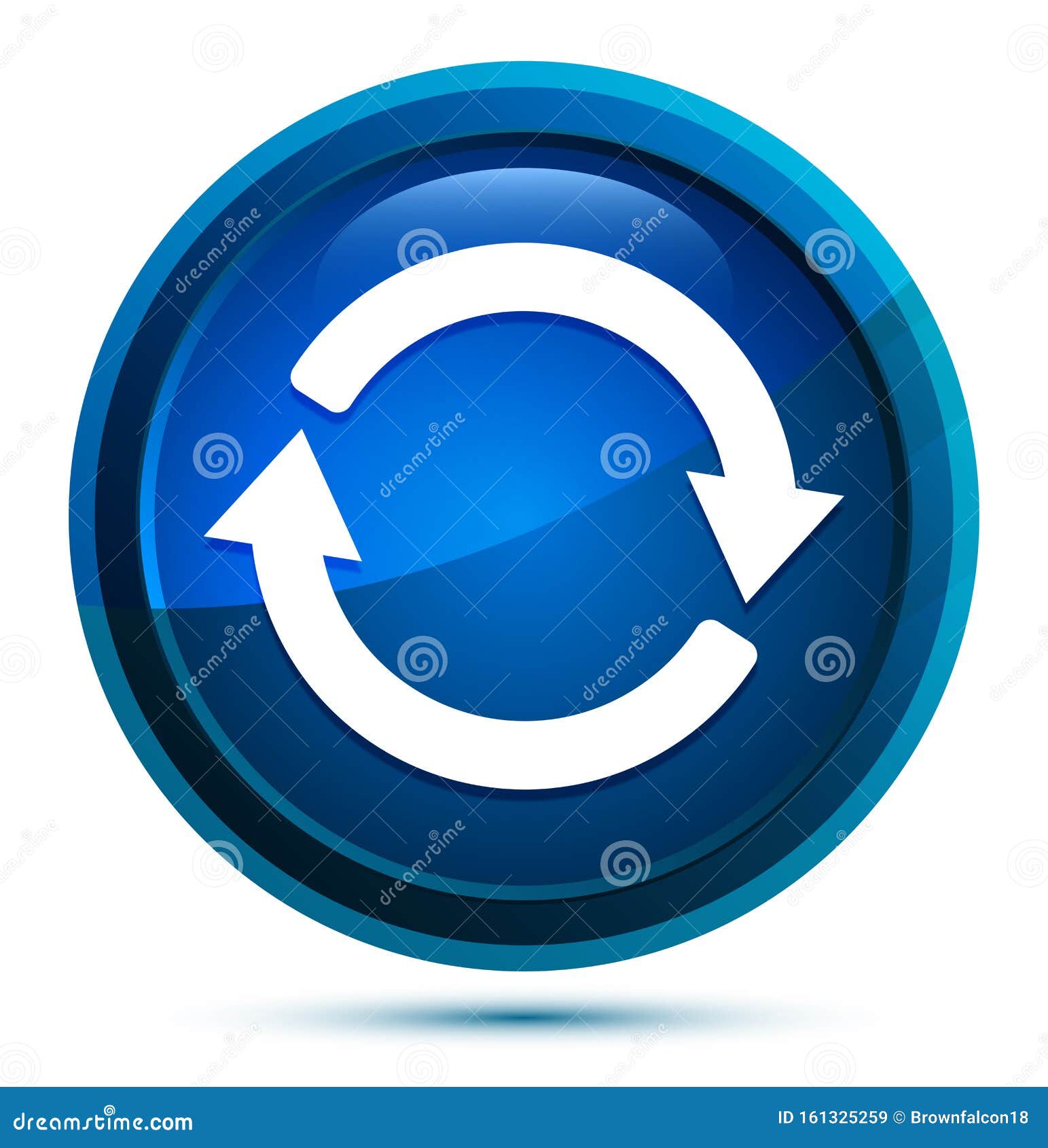Update Icon Elegant Blue Round Button Illustration Stock Vector ...