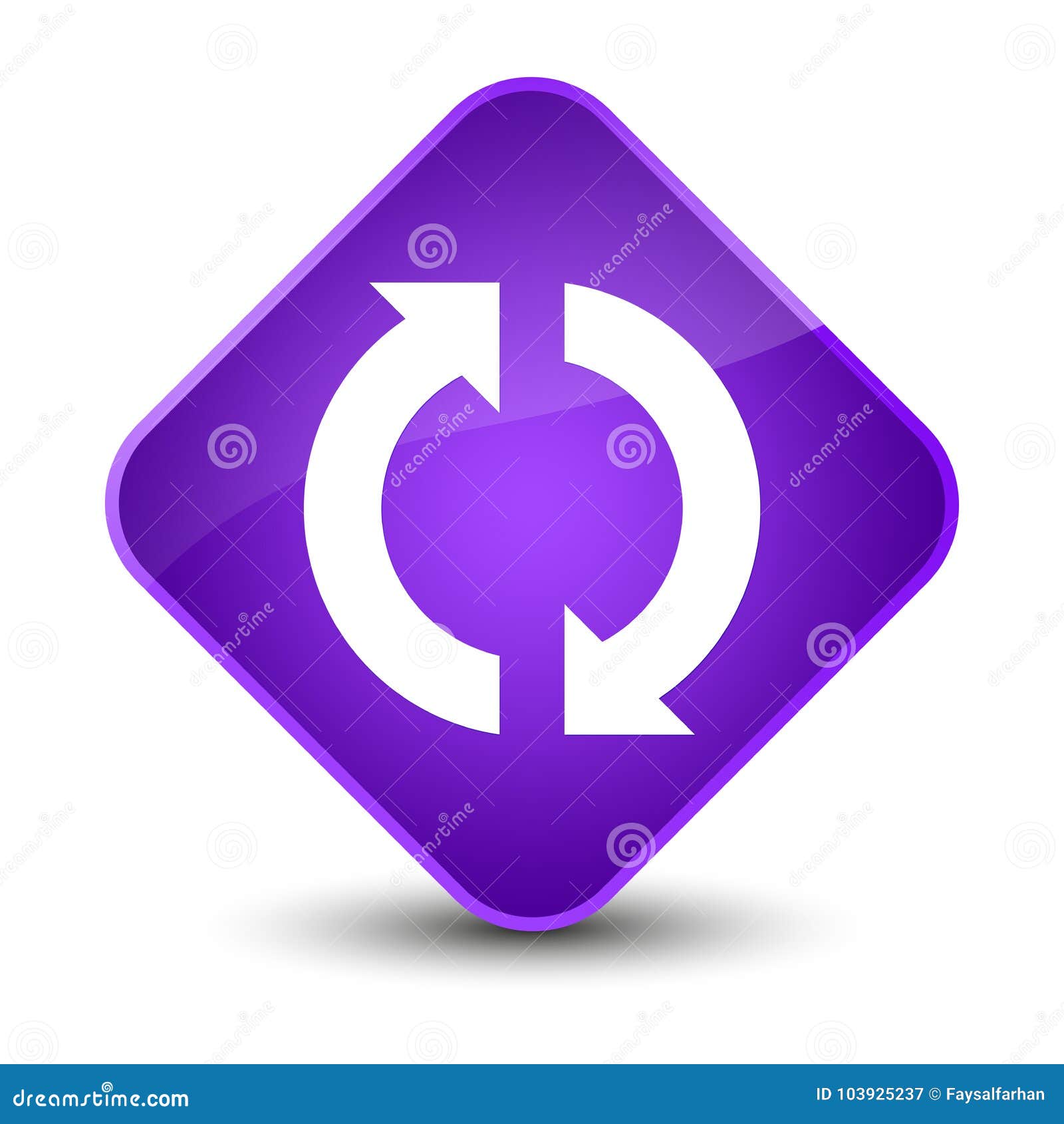 Update Icon Elegant Purple Diamond Button Stock Illustration ...