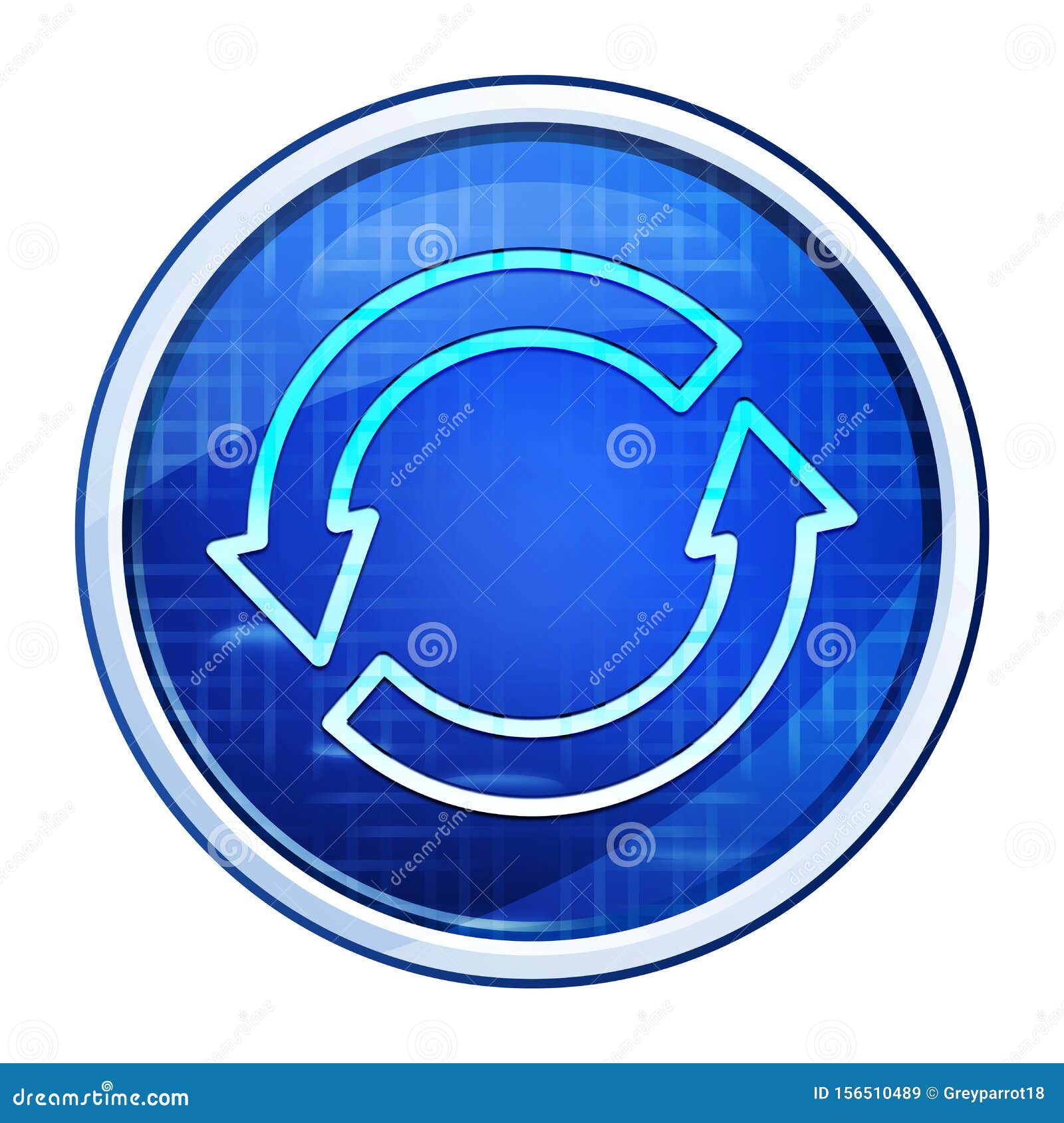 Update Icon Futuristic Blue Round Button Vector Illustration Stock ...