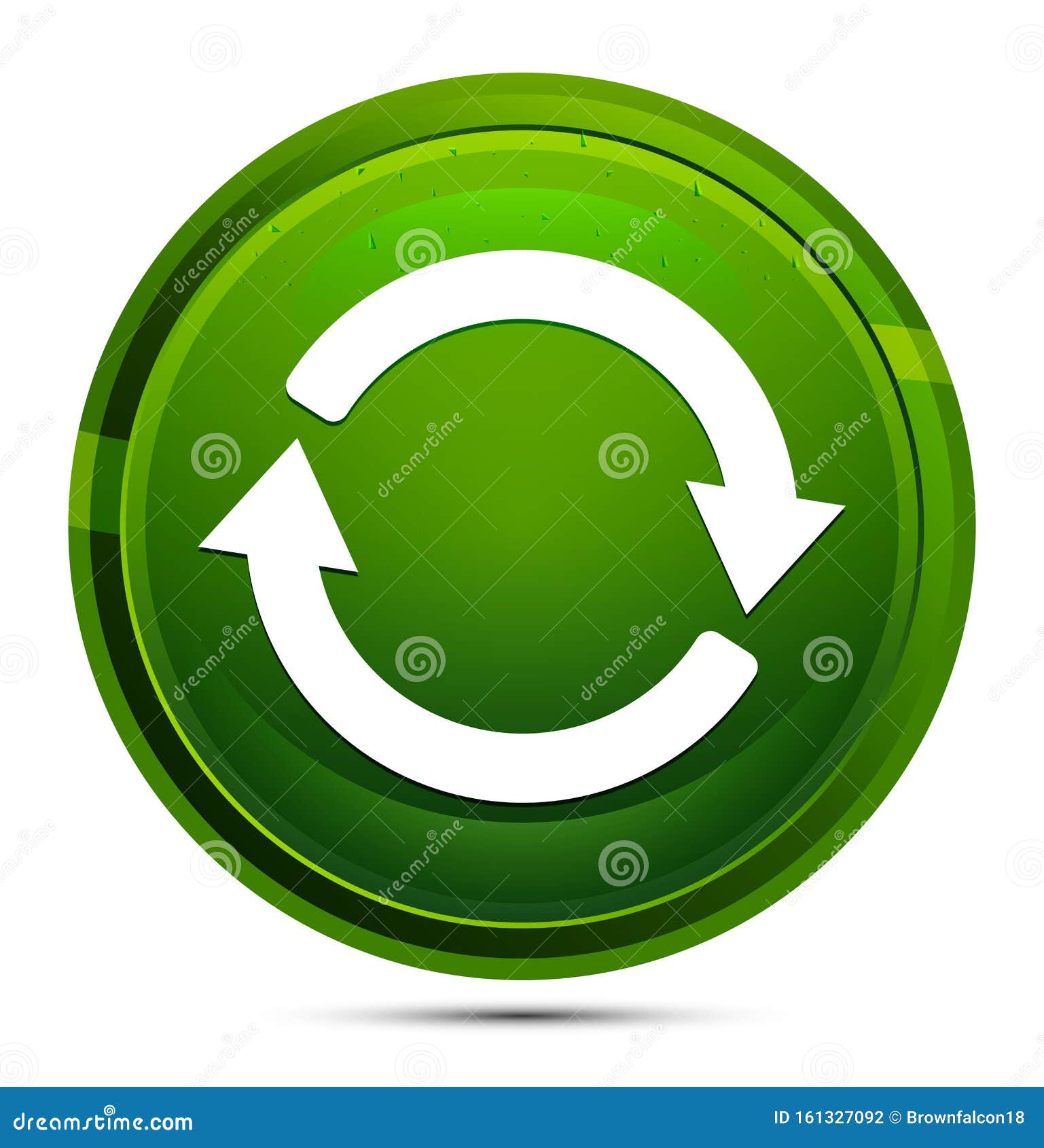 Update Icon Glassy Green Round Button Illustration Stock Vector ...