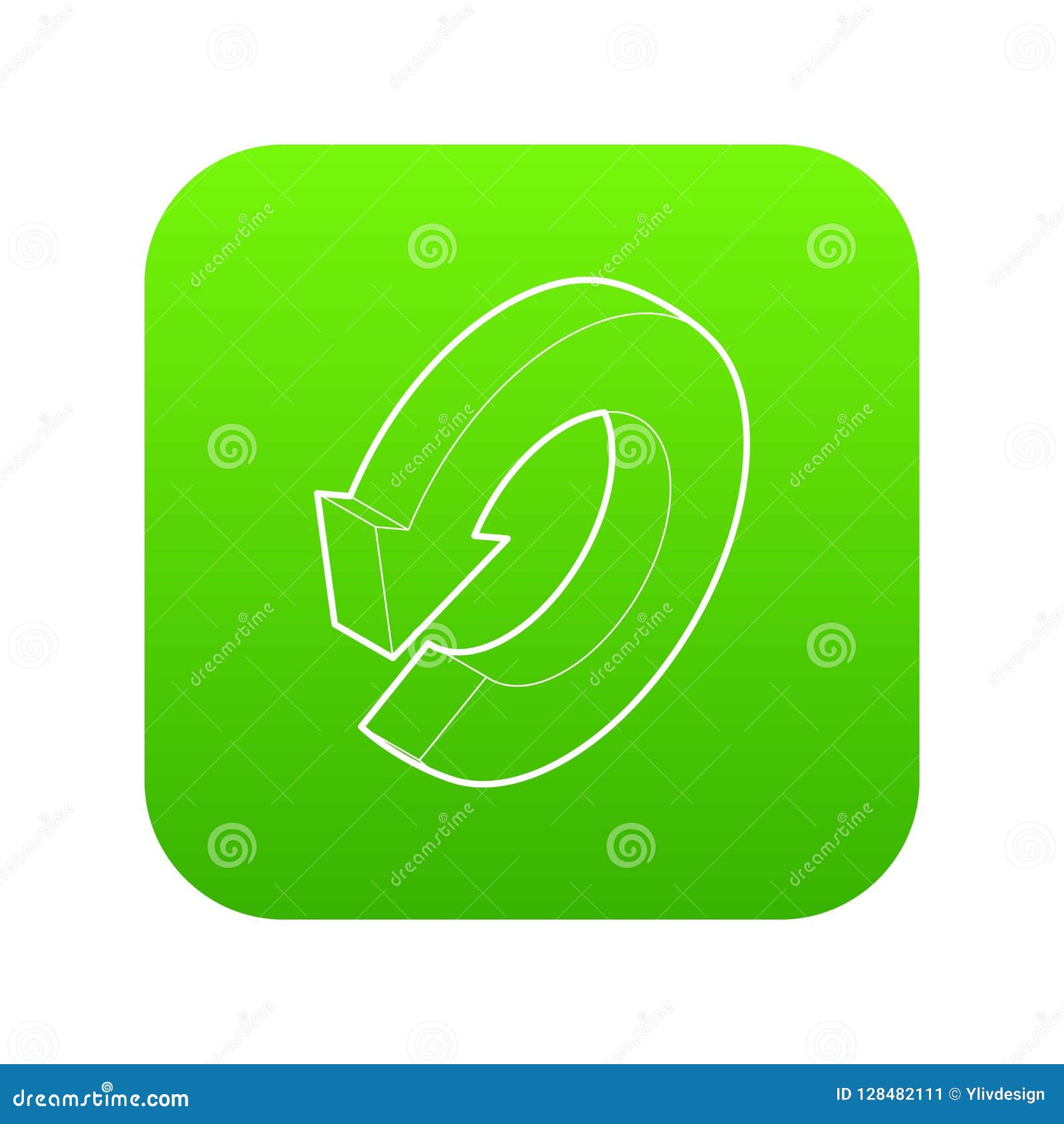 Update icon green vector stock vector. Illustration of flow - 128482111
