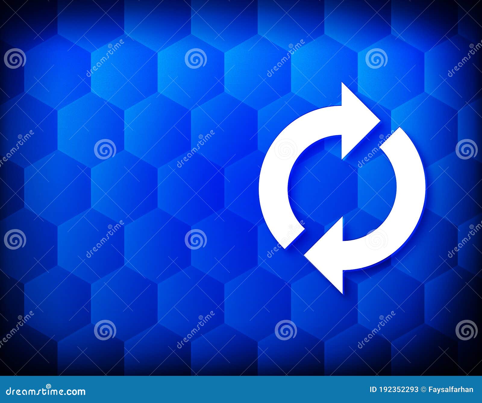 Update Icon Hexagon Creative Abstract Blue Background Seamless ...