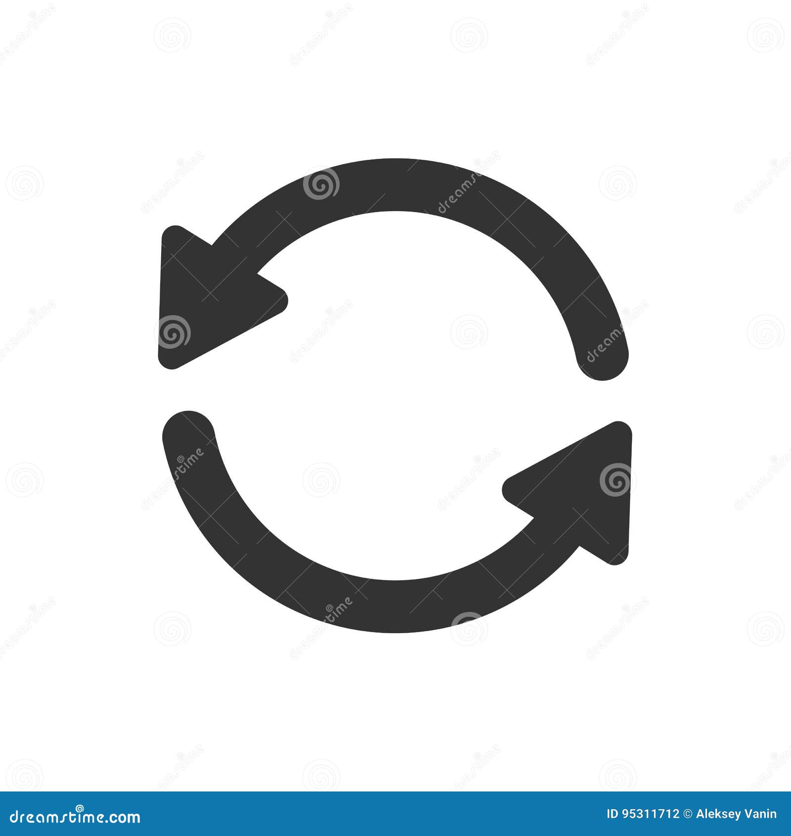 Update Icon Isolated on White Stock Vector - Illustration of recycle ...
