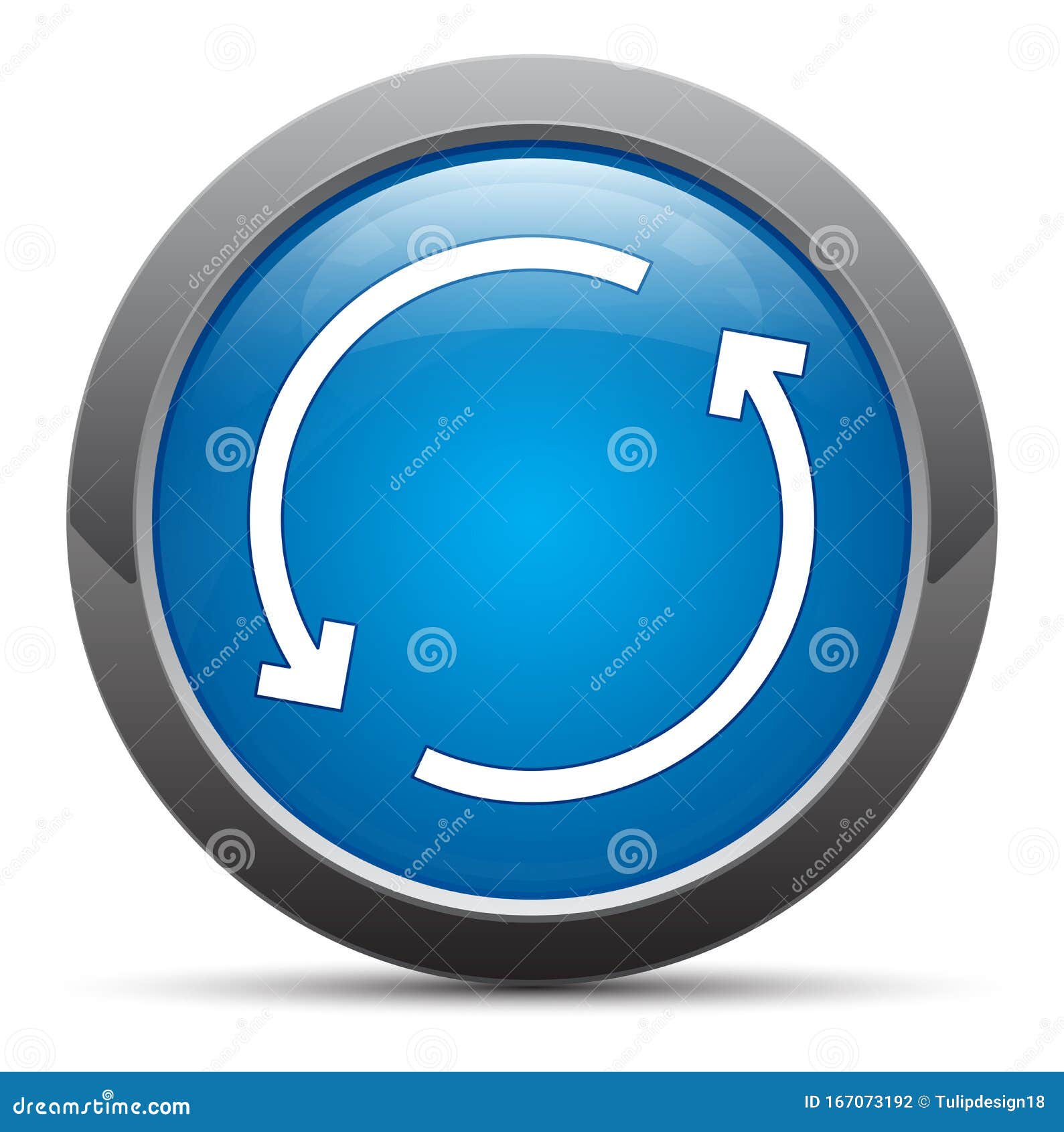 Update Icon Premium Blue Round Button Vector Illustration Stock Vector ...