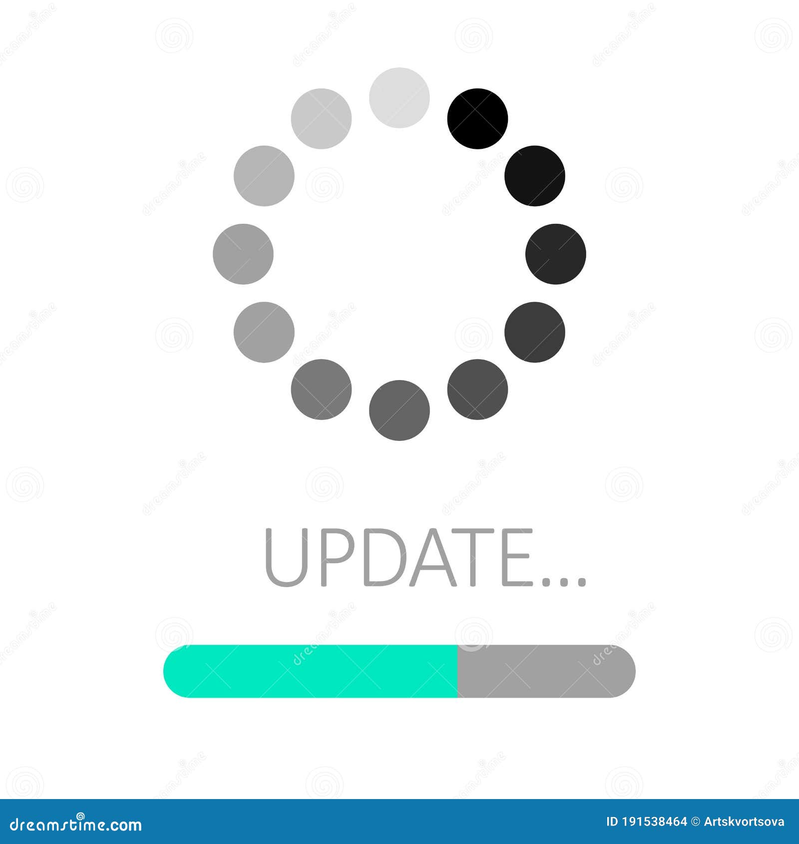 Update Icon. System Software Upgrade Concept, Loading Bar Stock Vector - Illustration of line ...