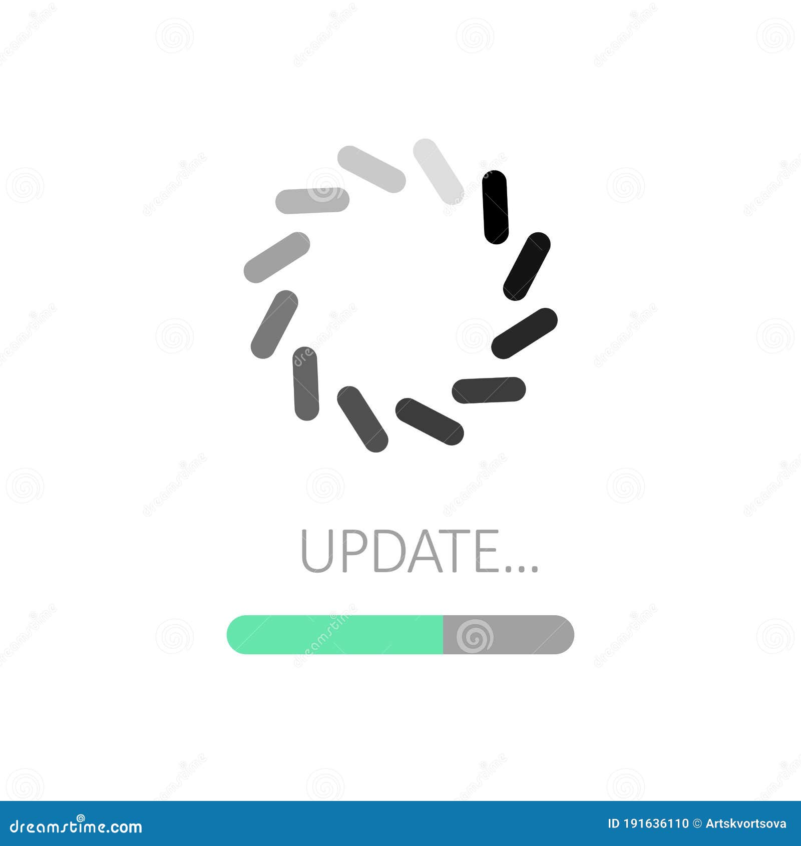 Update Icon. System Software Upgrade Concept, Loading Bar Stock Vector ...