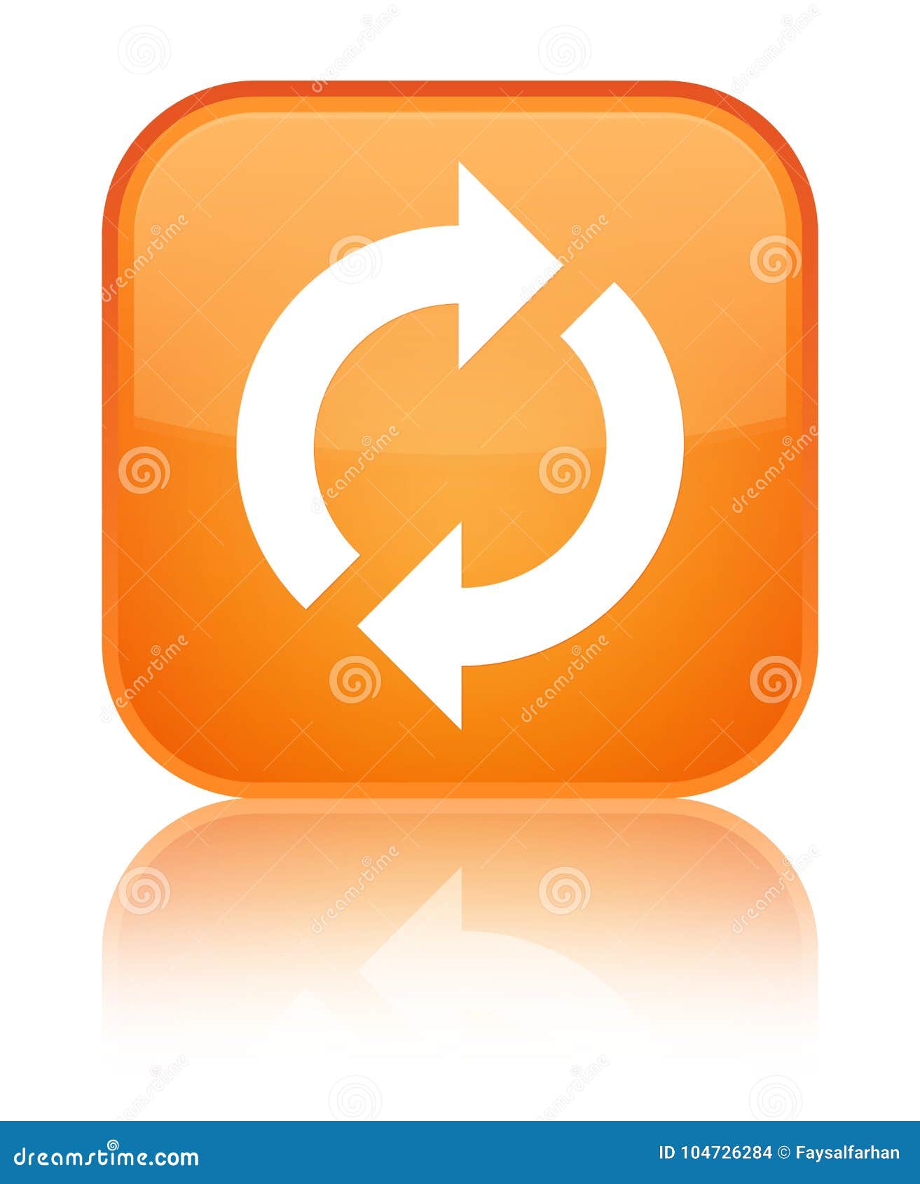 Update Icon Special Orange Square Button Stock Illustration ...