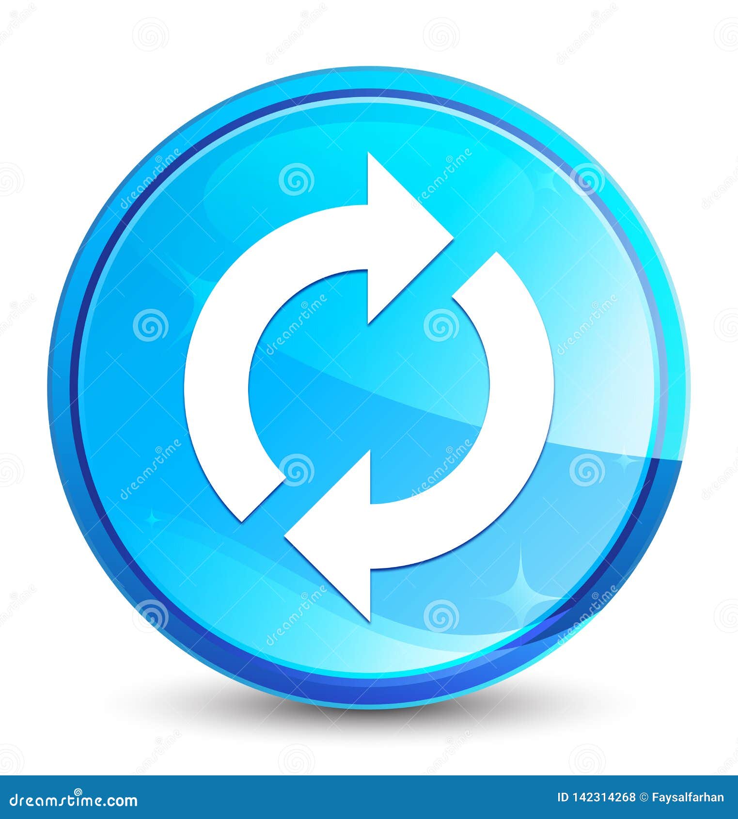 Update Icon Splash Natural Blue Round Button Stock Vector ...