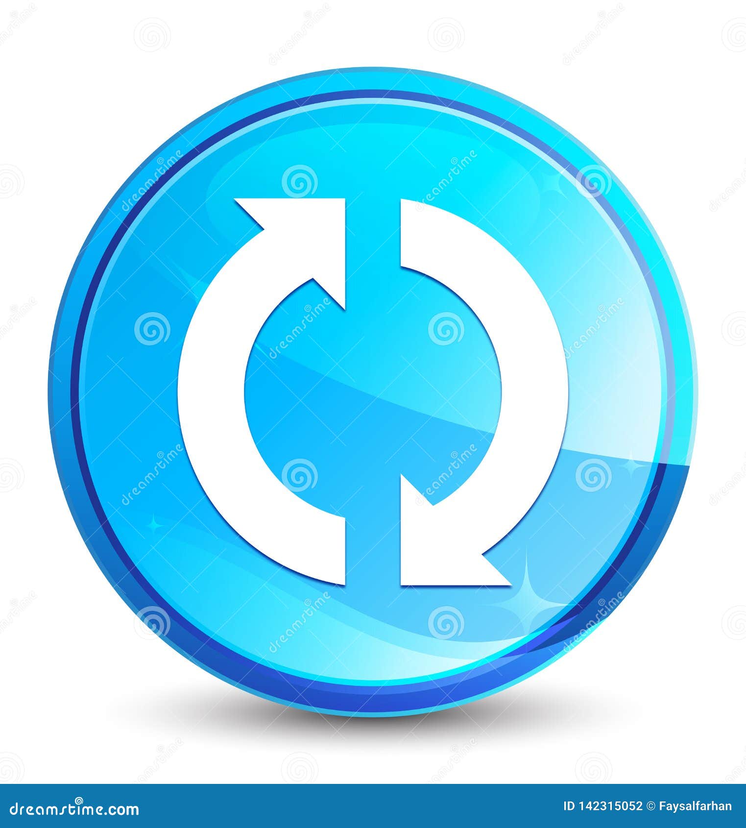 Update Icon Splash Natural Blue Round Button Stock Vector ...