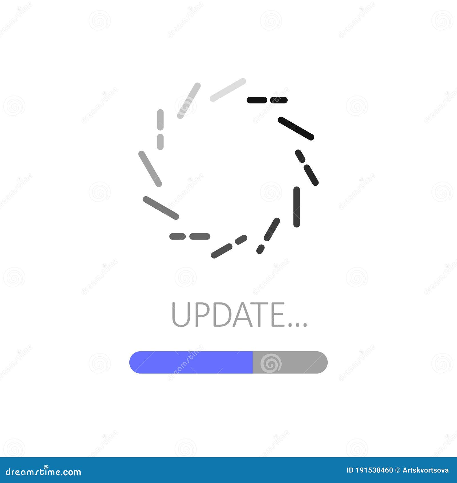 Update Icon. System Software Upgrade Concept, Loading Bar Stock Vector ...