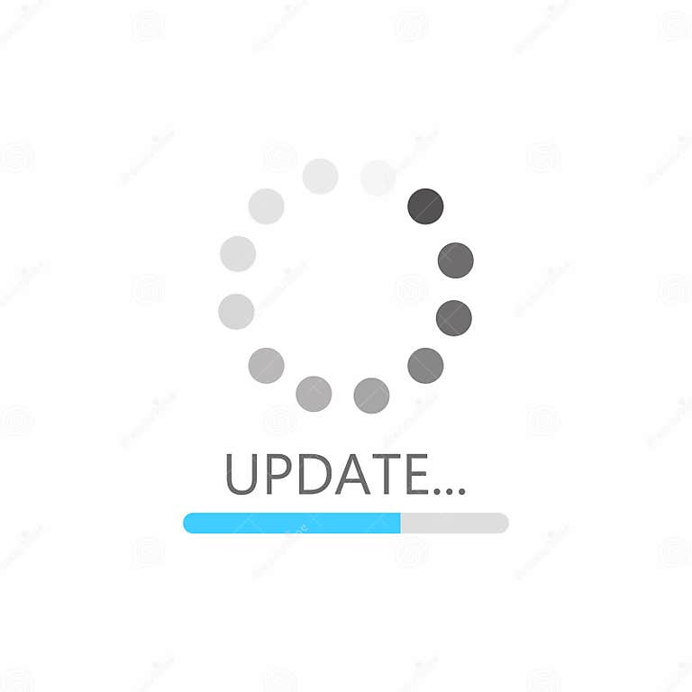 Update Icon. System Software Upgrade Concept, Loading Bar Stock Vector ...