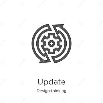 Update Icon Vector from Design Thinking Collection. Thin Line Update ...