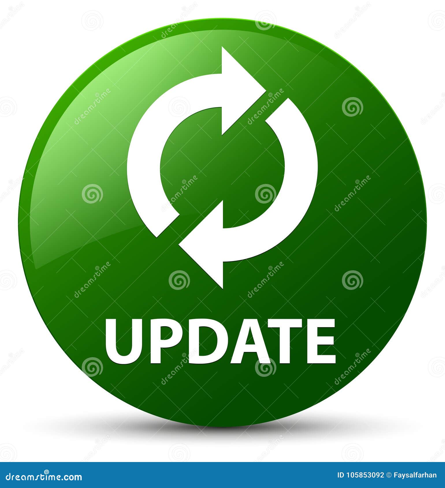 Update green round button stock illustration. Illustration of icon ...