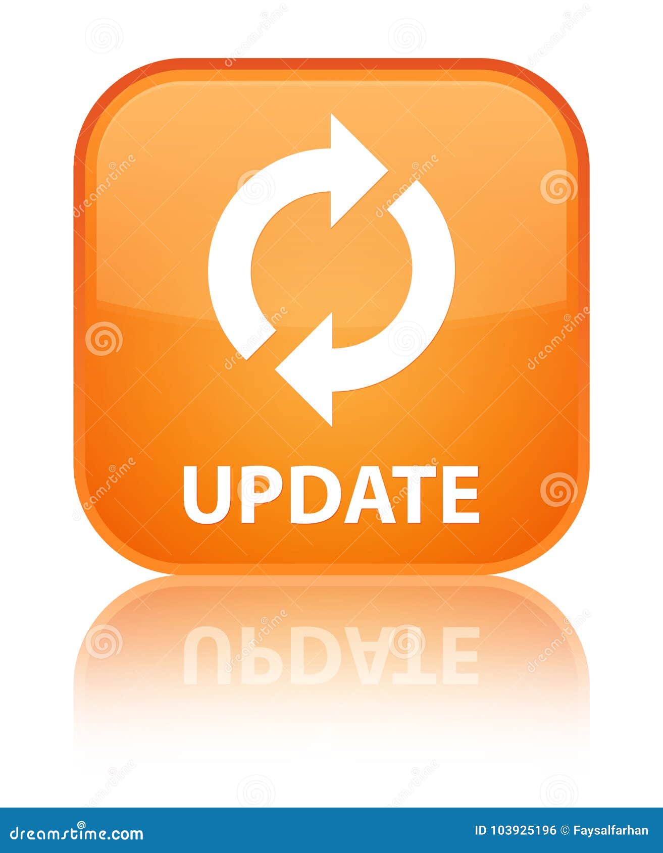 Update Special Orange Square Button Stock Illustration - Illustration ...