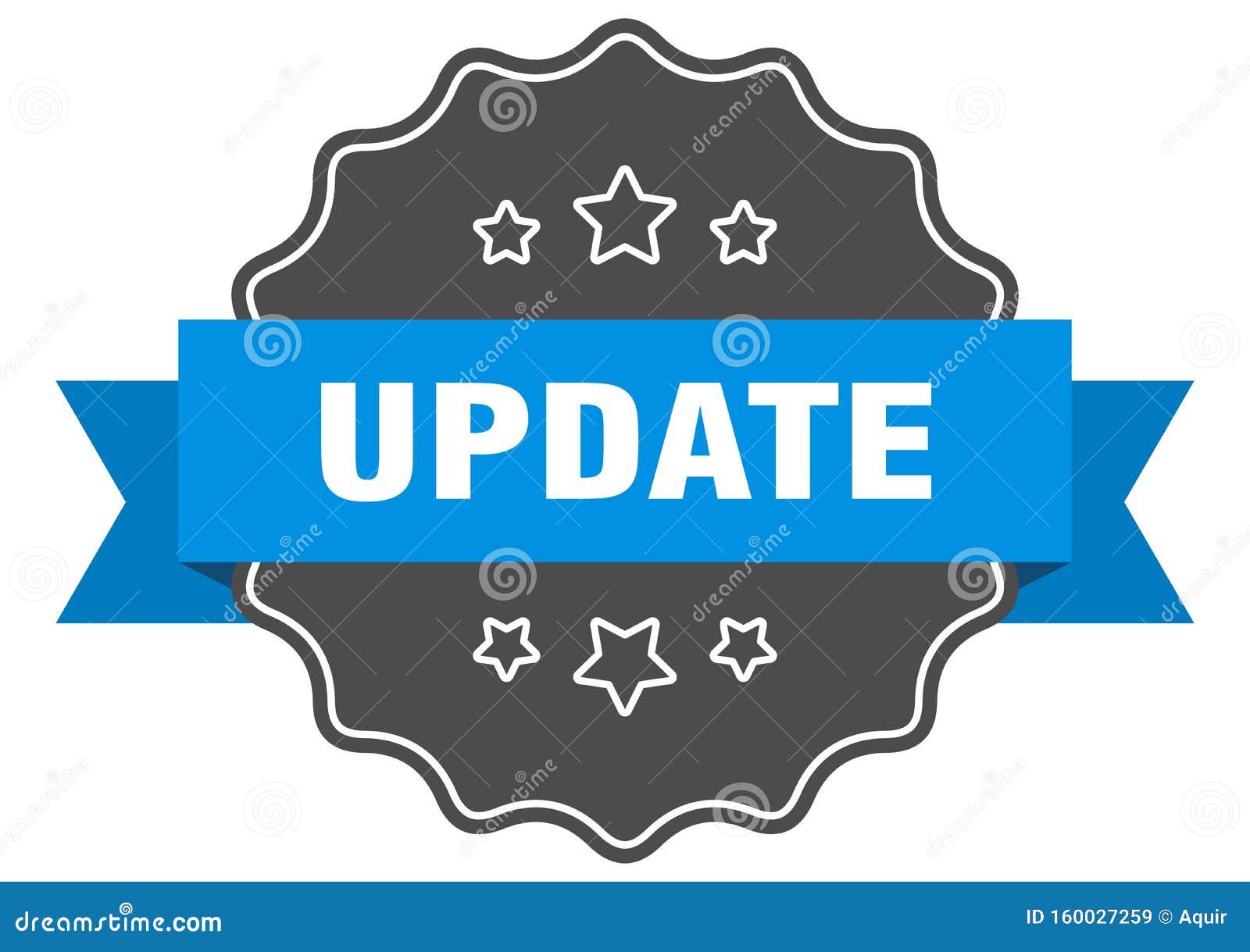 Update label stock vector. Illustration of isolated - 160027259